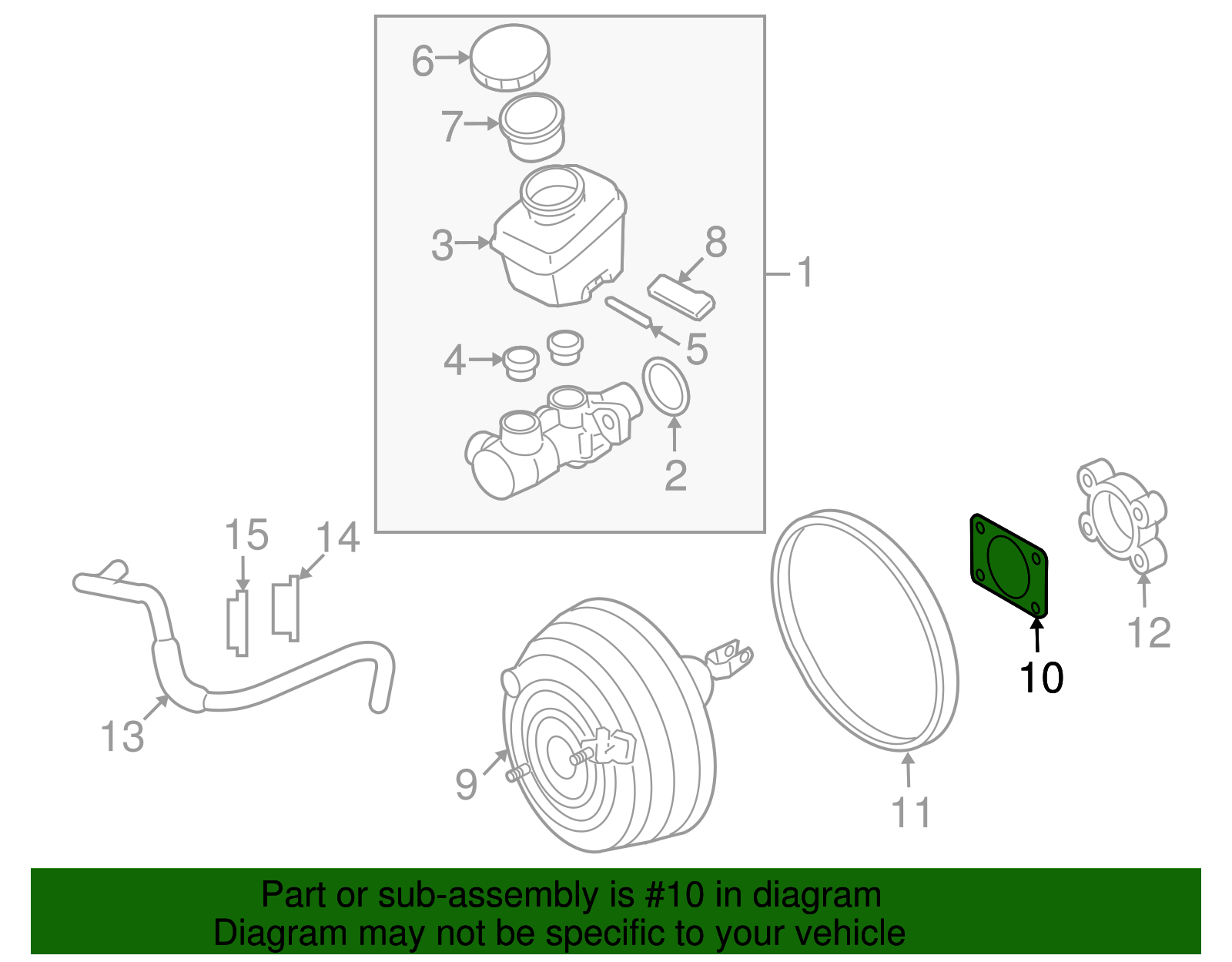 2003-2025 Nissan Power Booster Gasket 47212-4GA0A | Bill Kay Nissan Parts