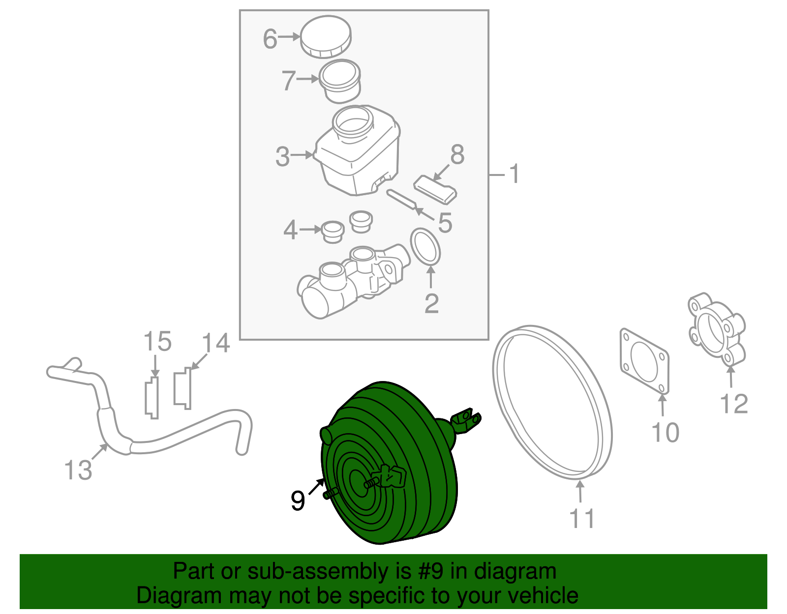 2009-2024 Nissan GT-R Booster Assembly D7210-JF00A | Sullivan Brothers ...