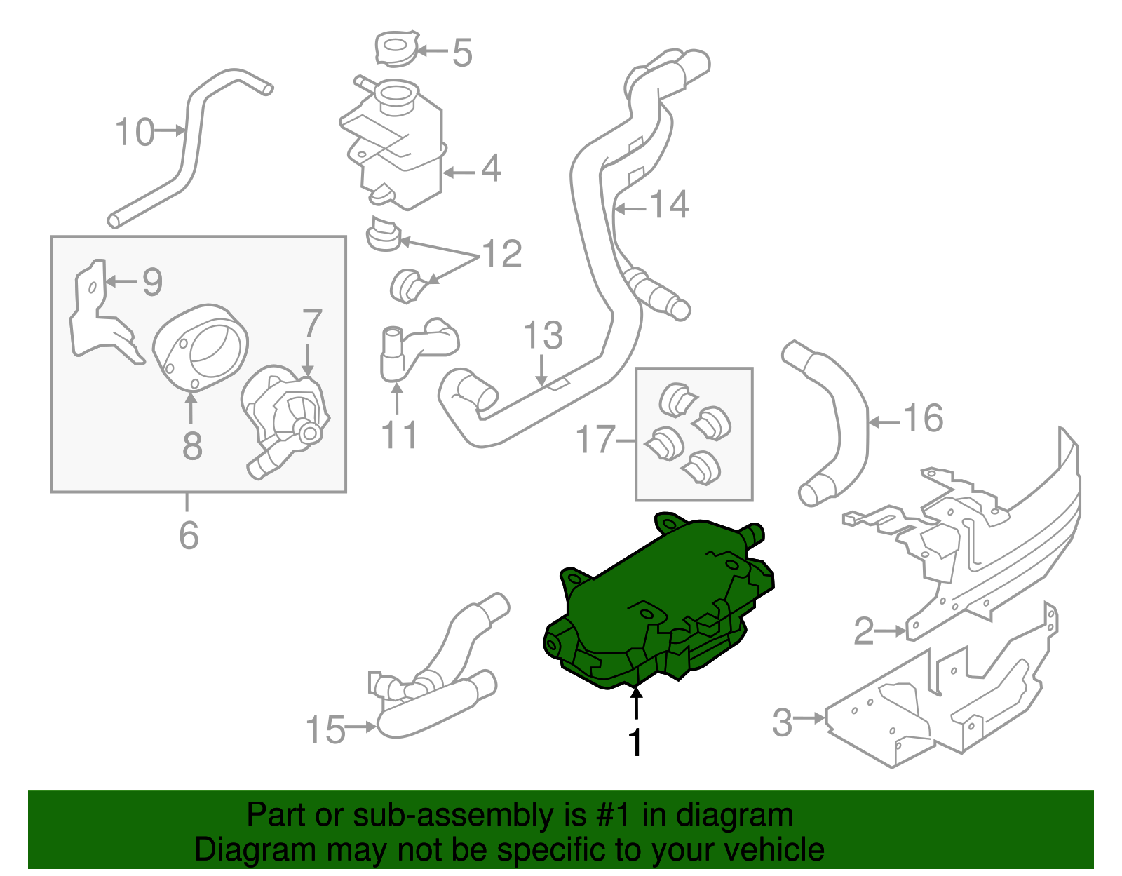 2011-2012 Nissan LEAF Heater Element B7143-00Q0K | TascaParts.com