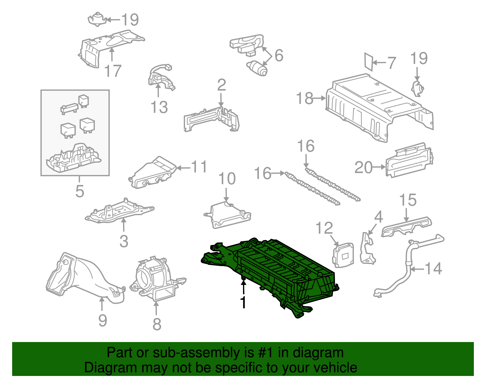 2010-2011 Toyota Prius Battery Assembly Hev Su G9510-47064 | Elmhurst ...