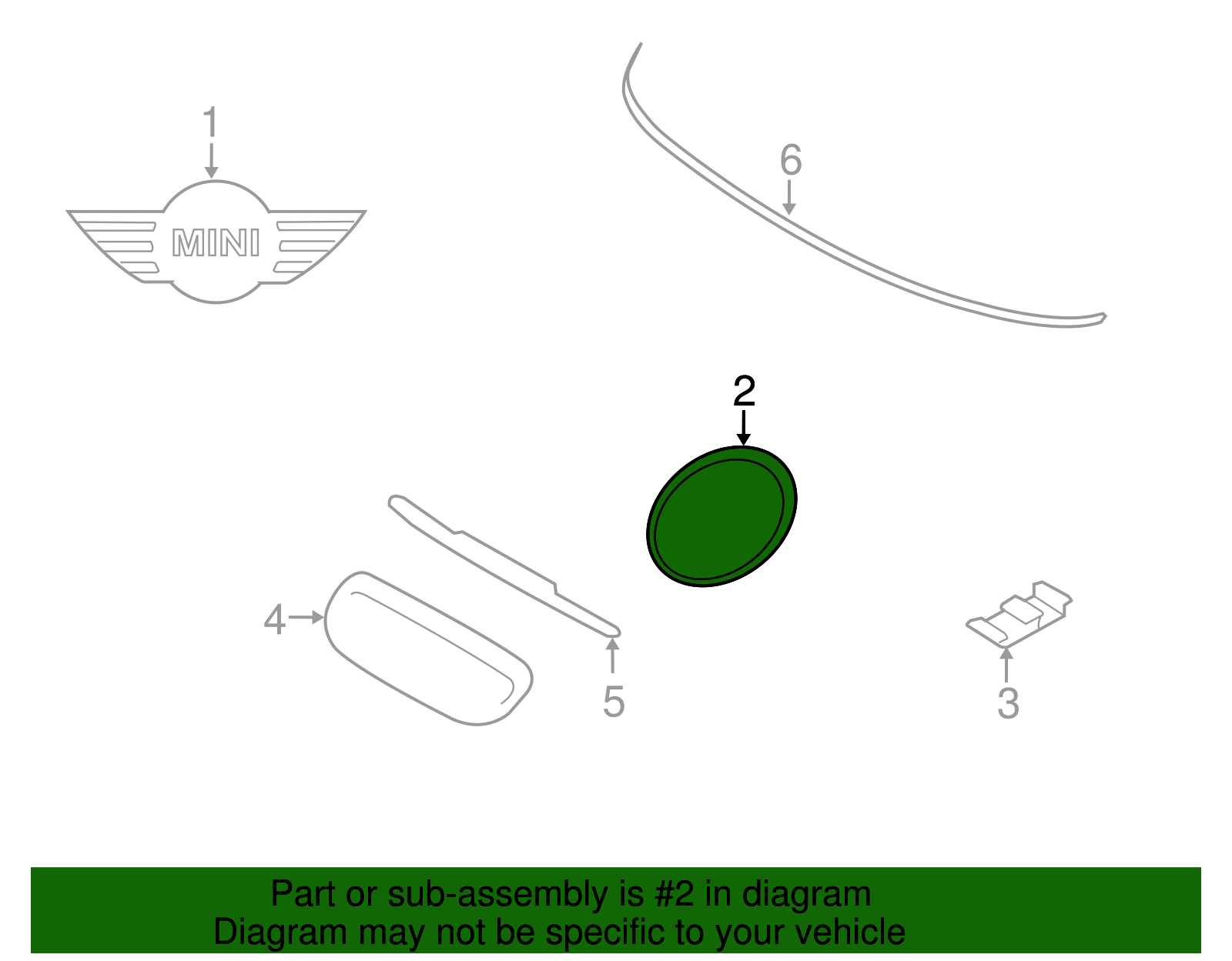 2014-2024 Mini Cooper Trim Ring (CHROME) 51-13-7-300-632 | Mini Parts ...