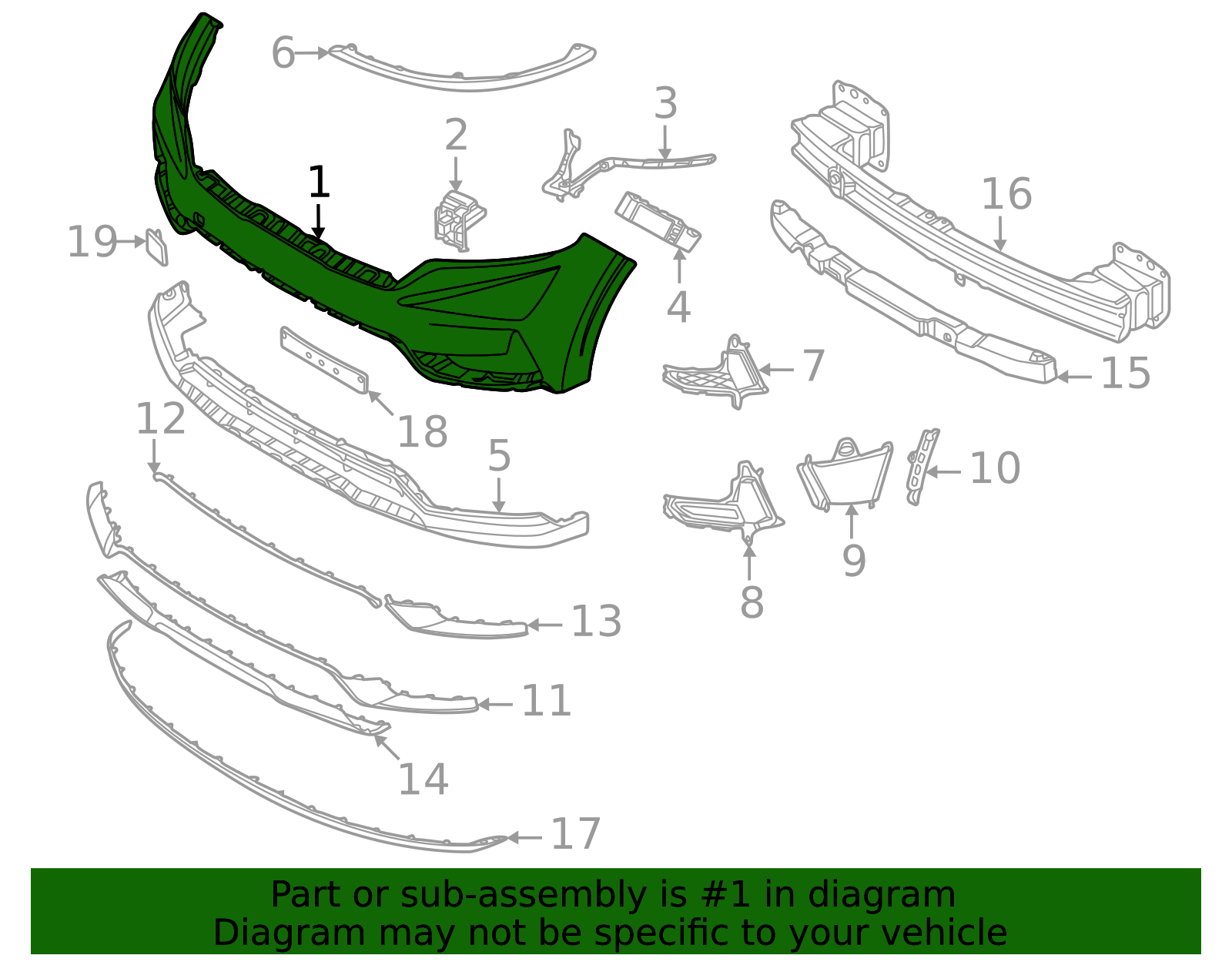 86511-R0000 - Bumper Cover 2022-2024 Kia Carnival | Kia.Parts Store