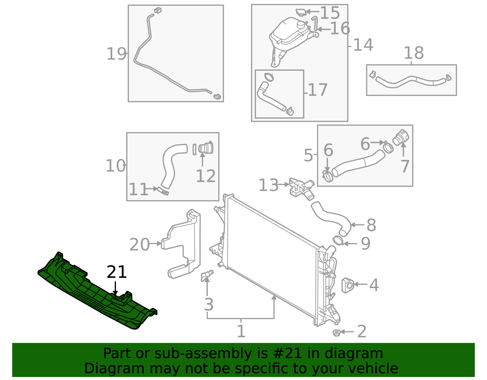 2021-2023 Hyundai Elantra Radiator Support Air Deflector 29135-AA400 ...