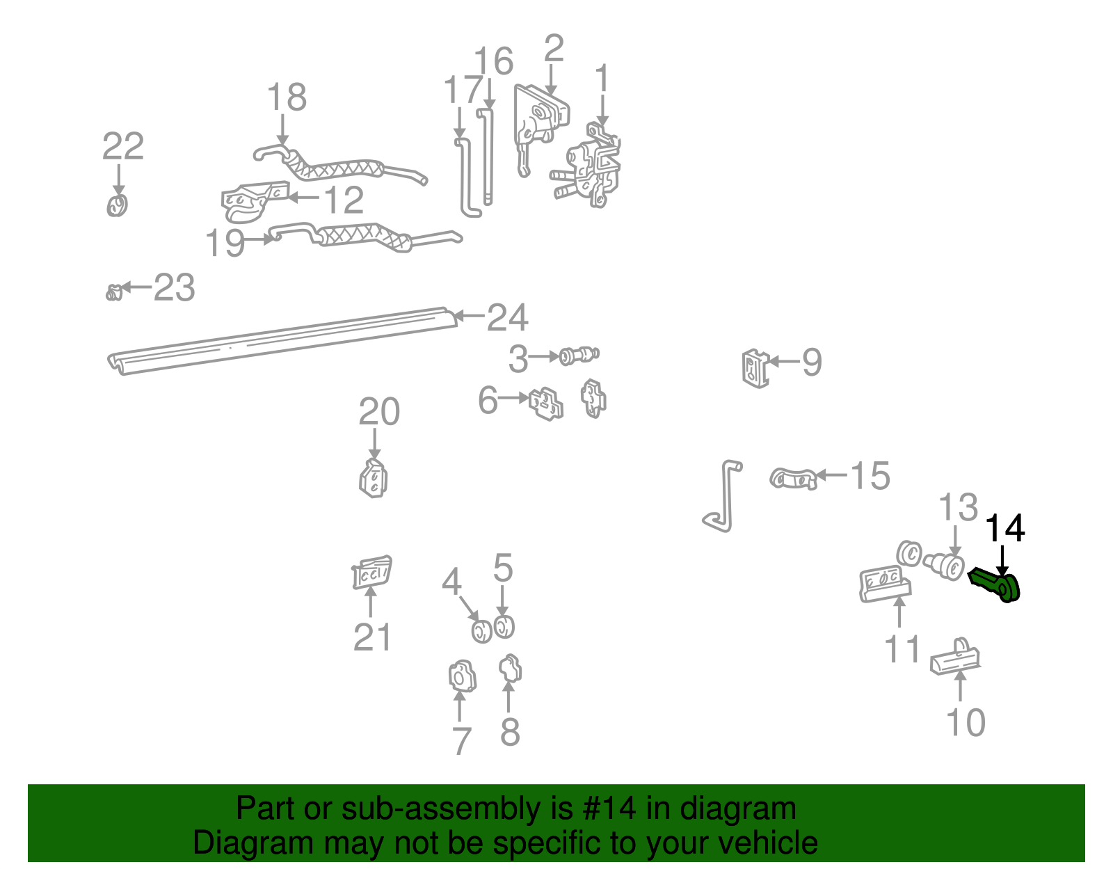 1985-2005 GM Door Lock Key 1154607 | GM Parts Center