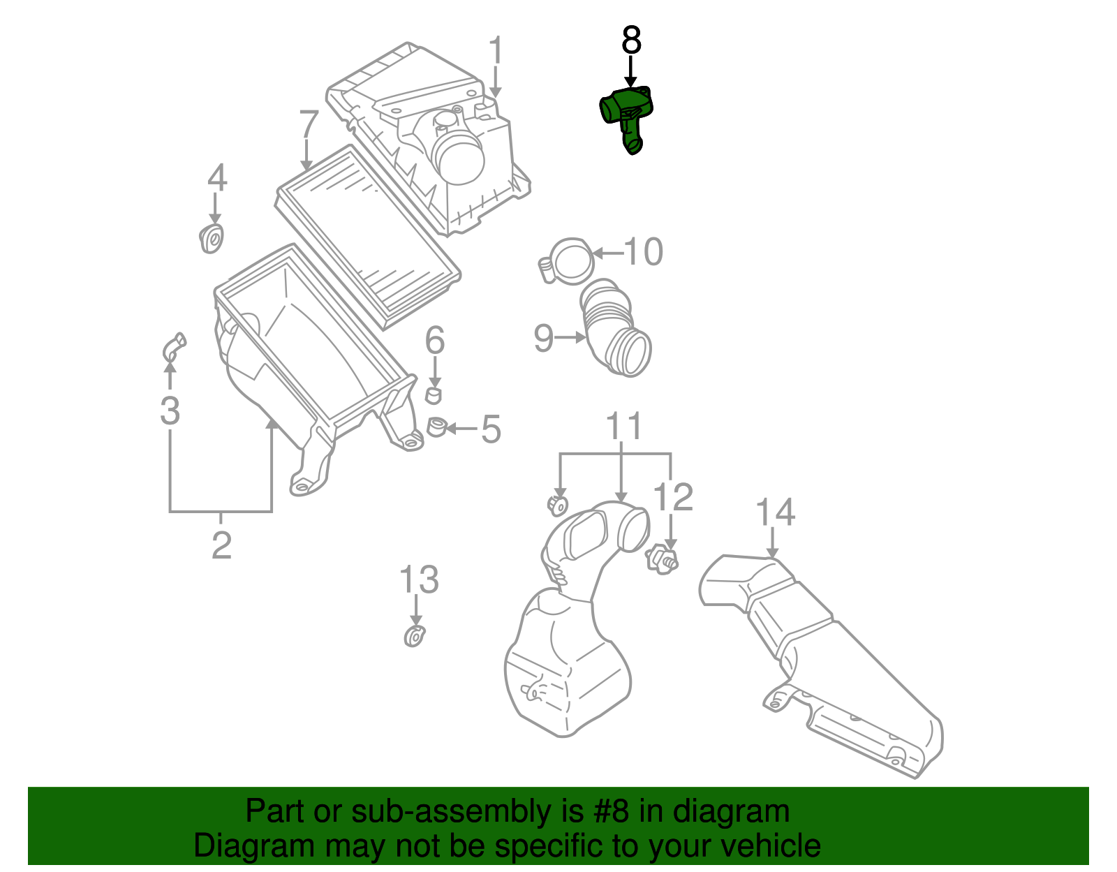 2002-2008 Subaru Mass Air Flow Sensor 22680AA310 | OEM Parts Online
