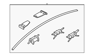 Hyundai - 87240-L1000 - Roof Molding - 2020-2025 Hyundai Sonata | OEM ...