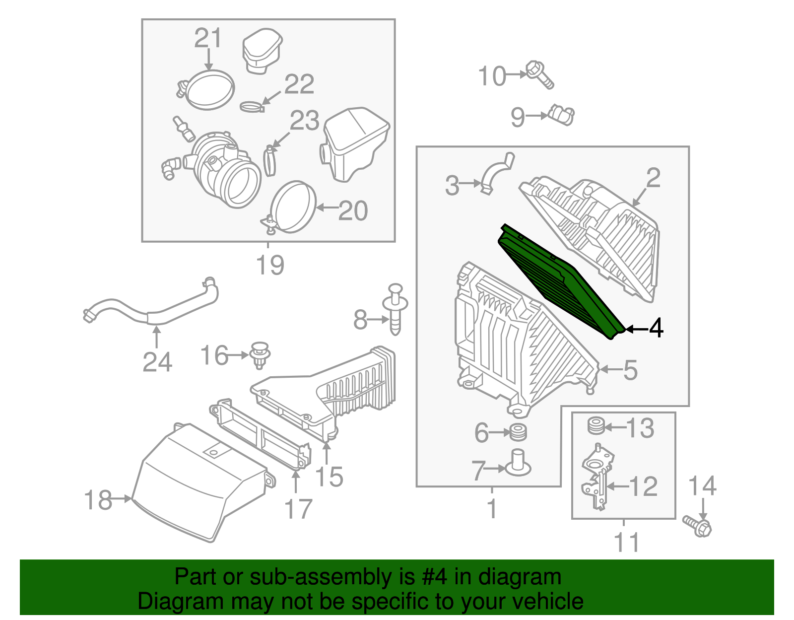 2013-2019 Hyundai Air Filter 28113-2W100 | HyundaiParts.Online