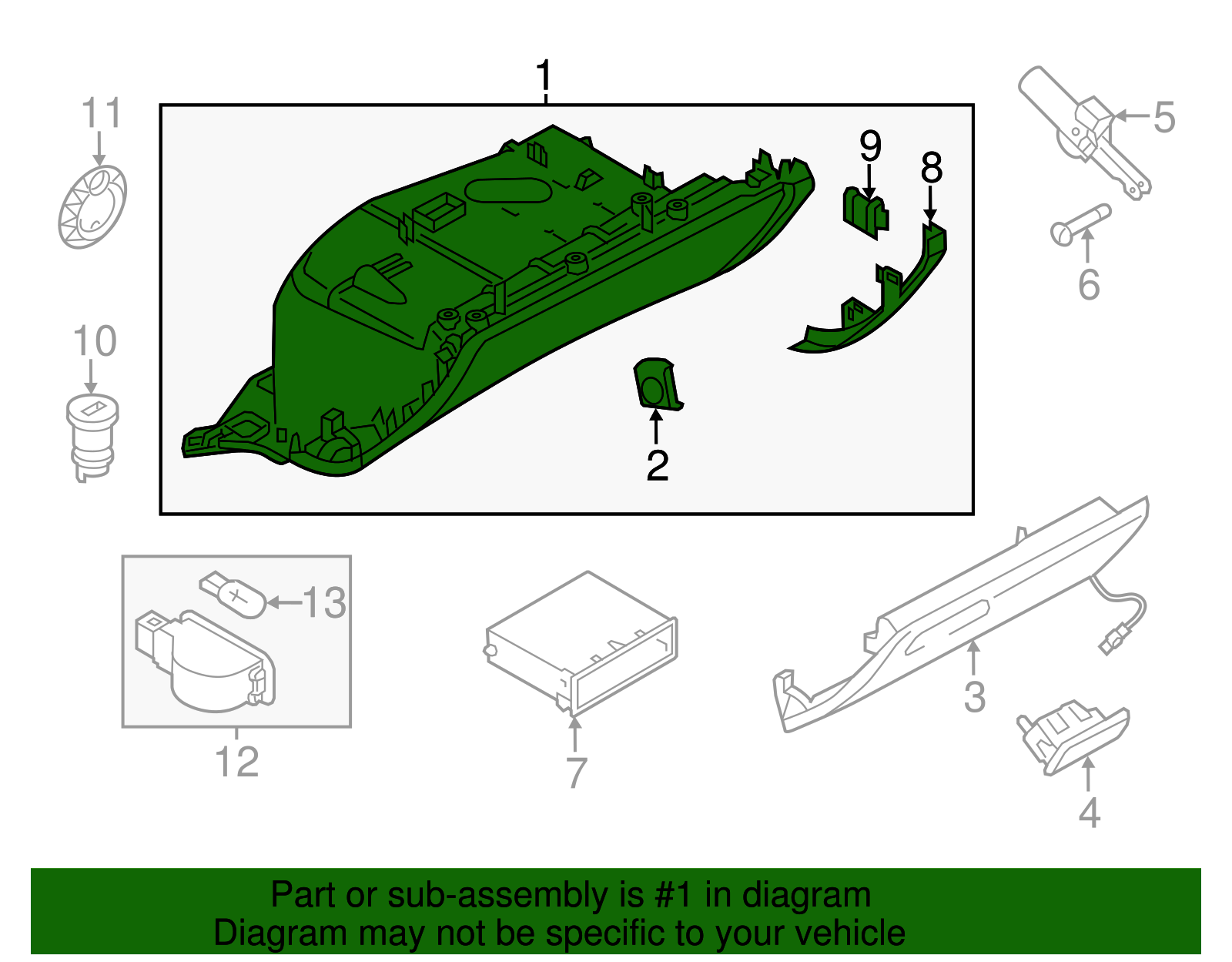 4H1-880-302-D-EH2 - Glove Box Assembly 2014-2018 Audi | Audi OEM Parts Guy