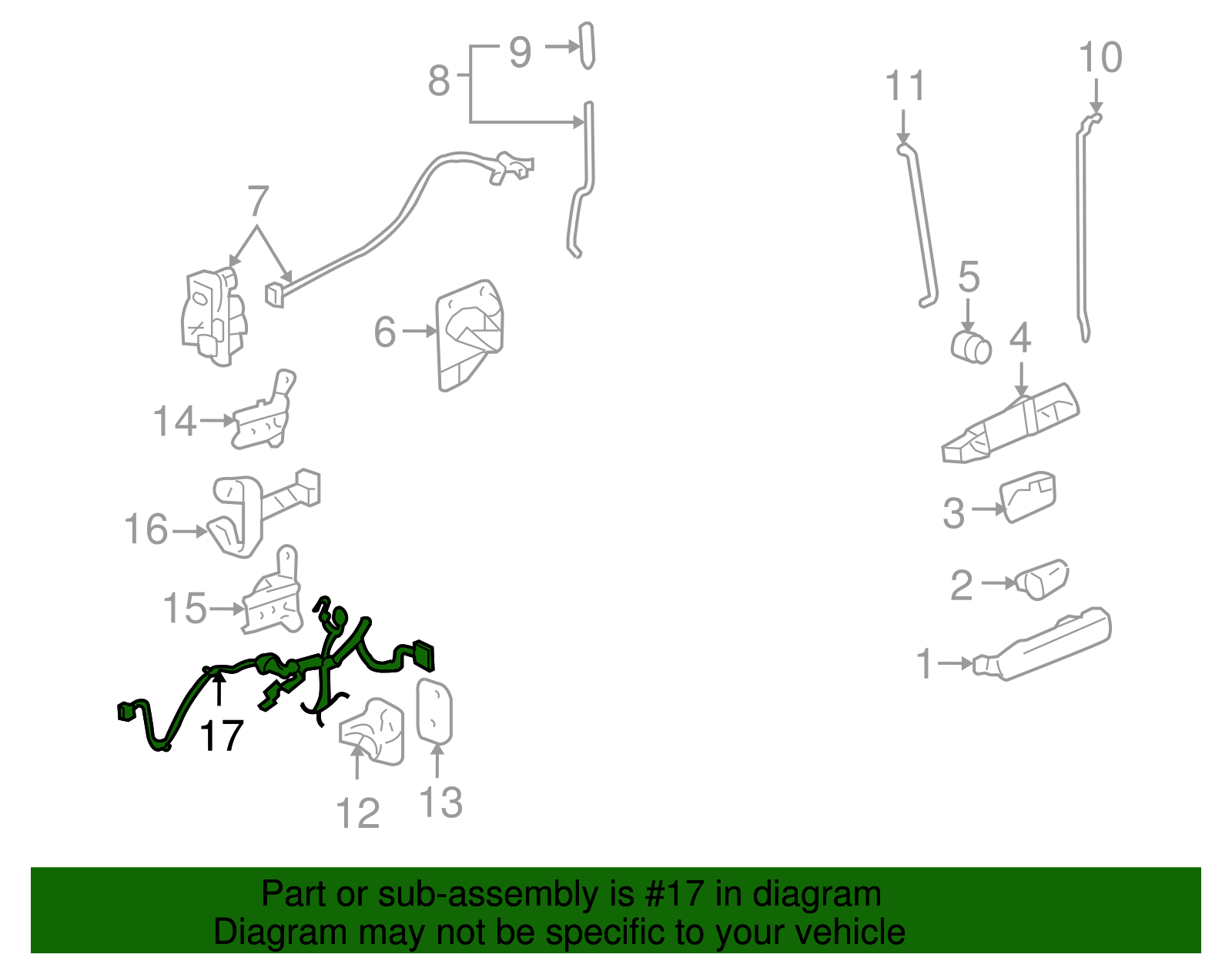 2008-2010 Pontiac G6 Door Wiring Harness 25811905 | Capital Chevy Parts