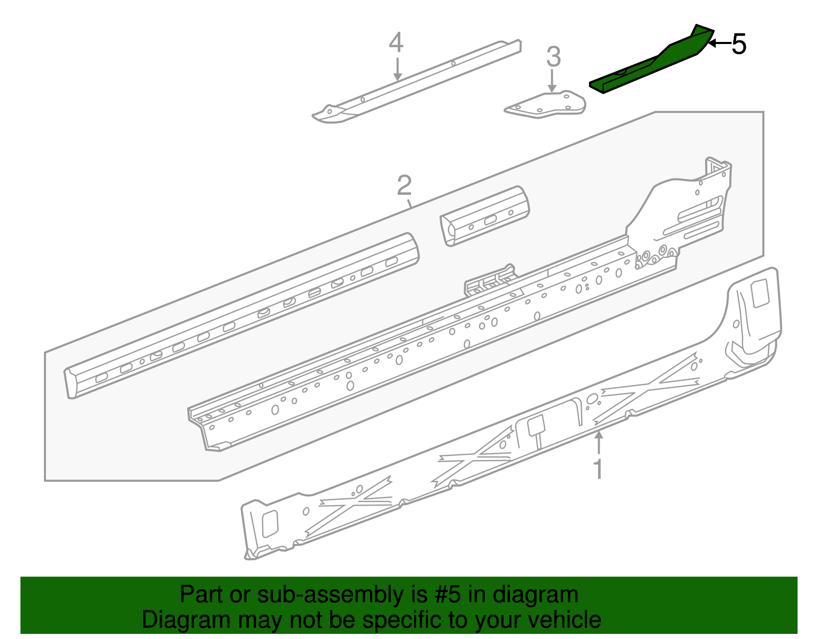 2014-2019 GM Passenger Side Body Side Outer Panel Reinforcement ...