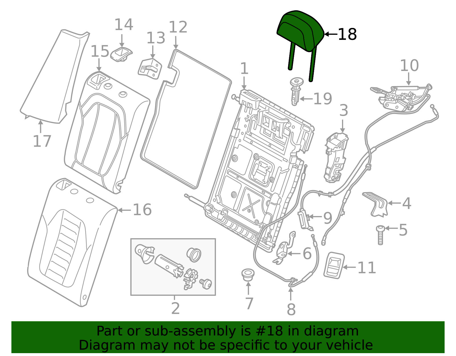 52-20-5-A40-833 - Headrest - 2022-2024 BMW X4 | BMW Parts Exchange