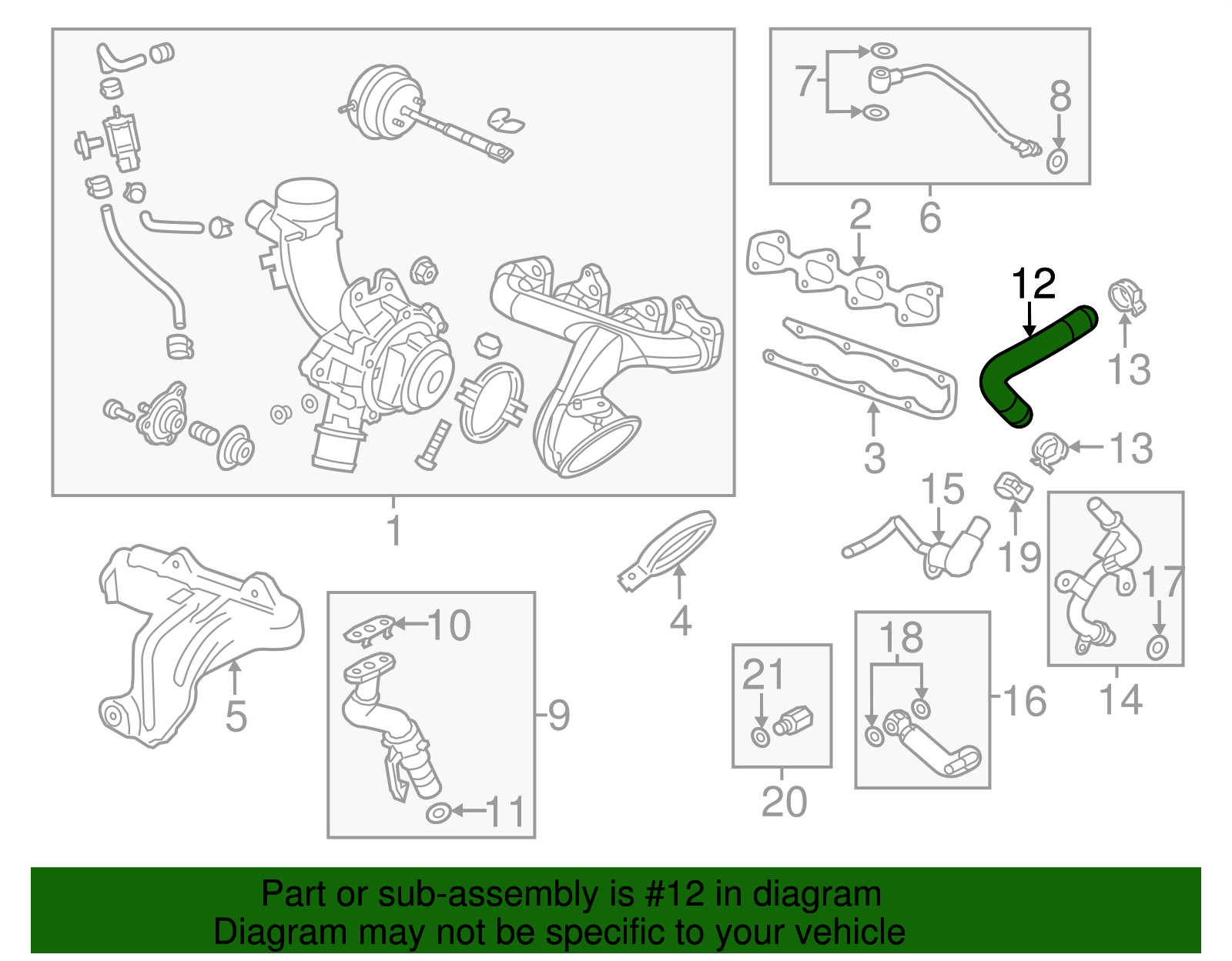 2011-2021 GM Engine Oil Cooler Coolant Inlet Hose 55596898 | OEM Parts ...