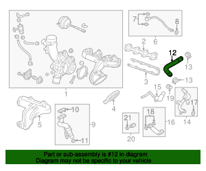 2011-2021 GM Engine Oil Cooler Coolant Inlet Hose 55596898 | OEM Parts ...