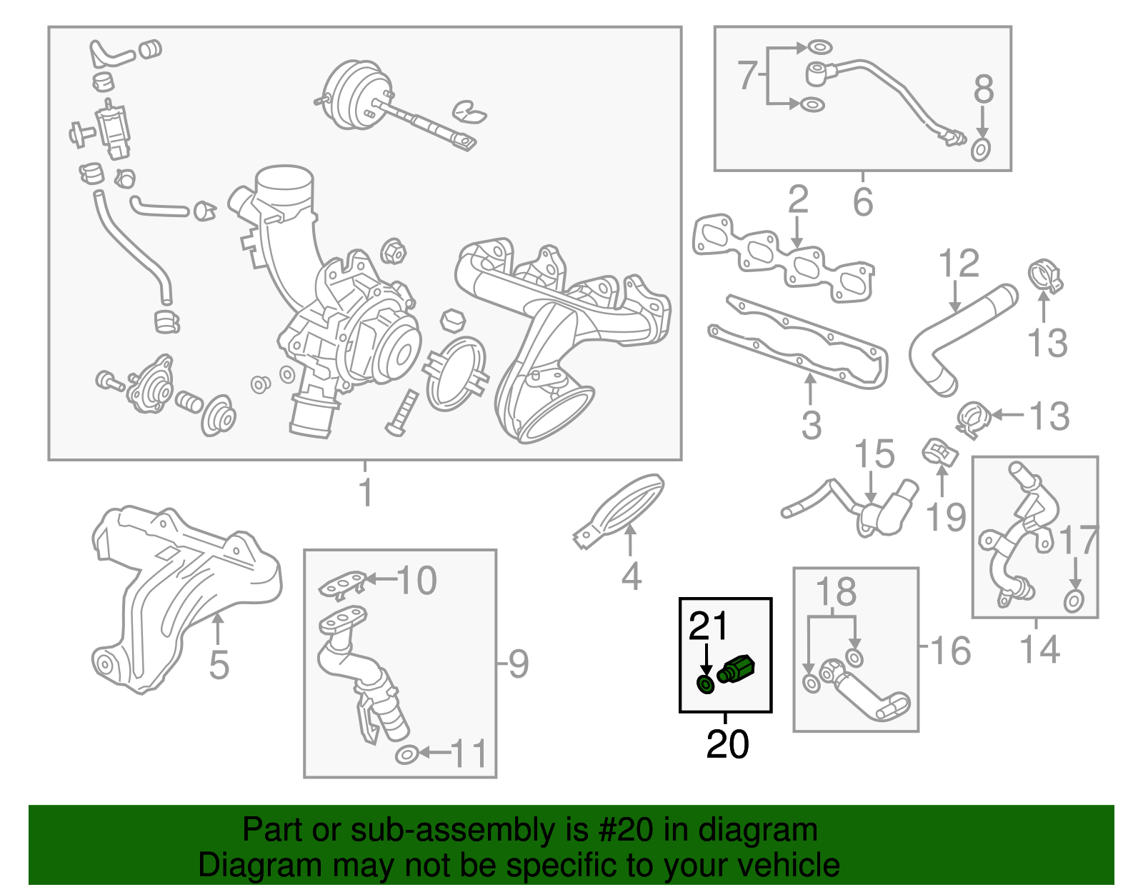 2011-2021 GM Turbocharger Coolant Hose Connector 25199813 | GetOEMParts.com