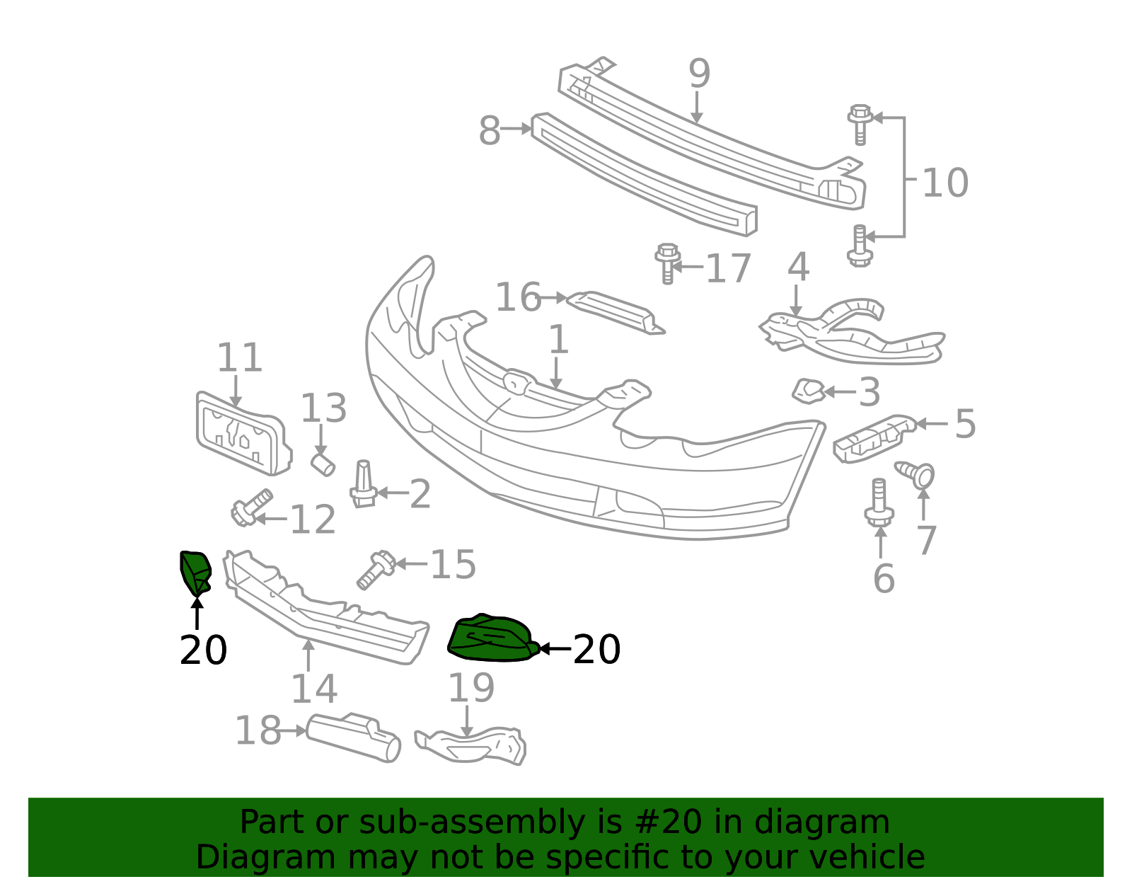 2005-2006 Acura RSX Bumper Cover Spacer Panel 71108-S6M-000 | Acura ...