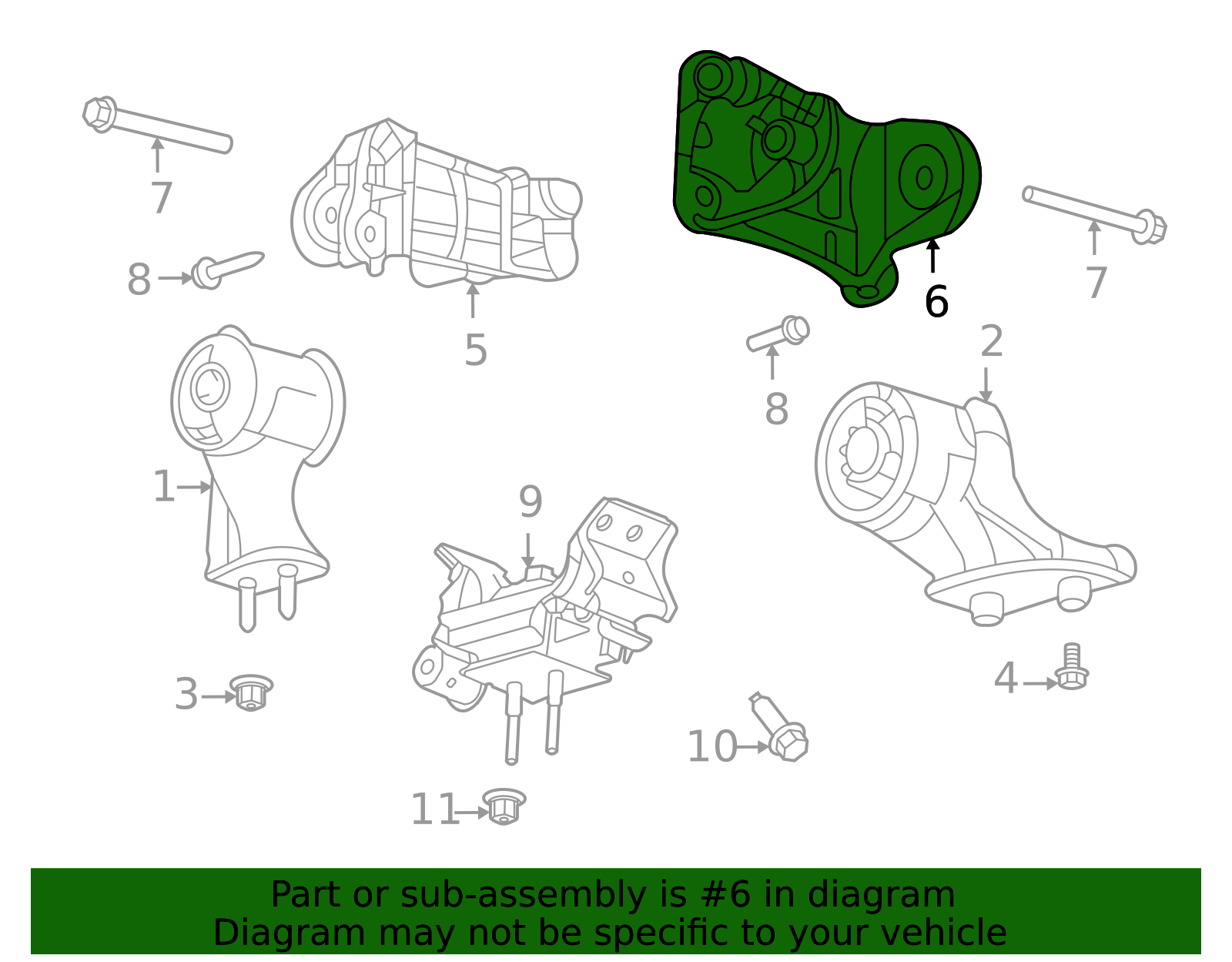 2021-2025 Ford Engine Support MB3Z-6029-A | Awesome Parts