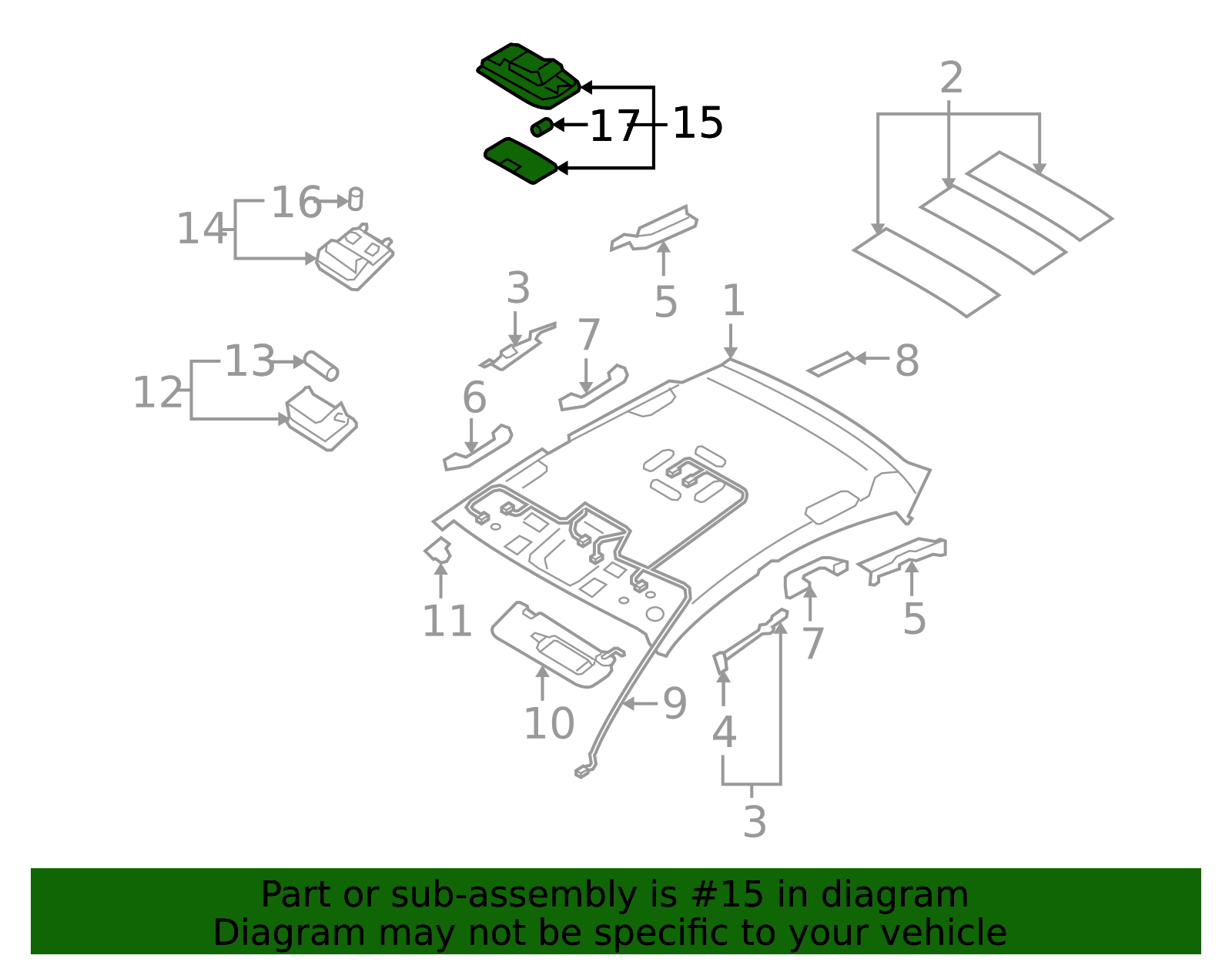 2007-2012 Hyundai Elantra Dome Lamp 92850-2H000-4W | MotorMotor
