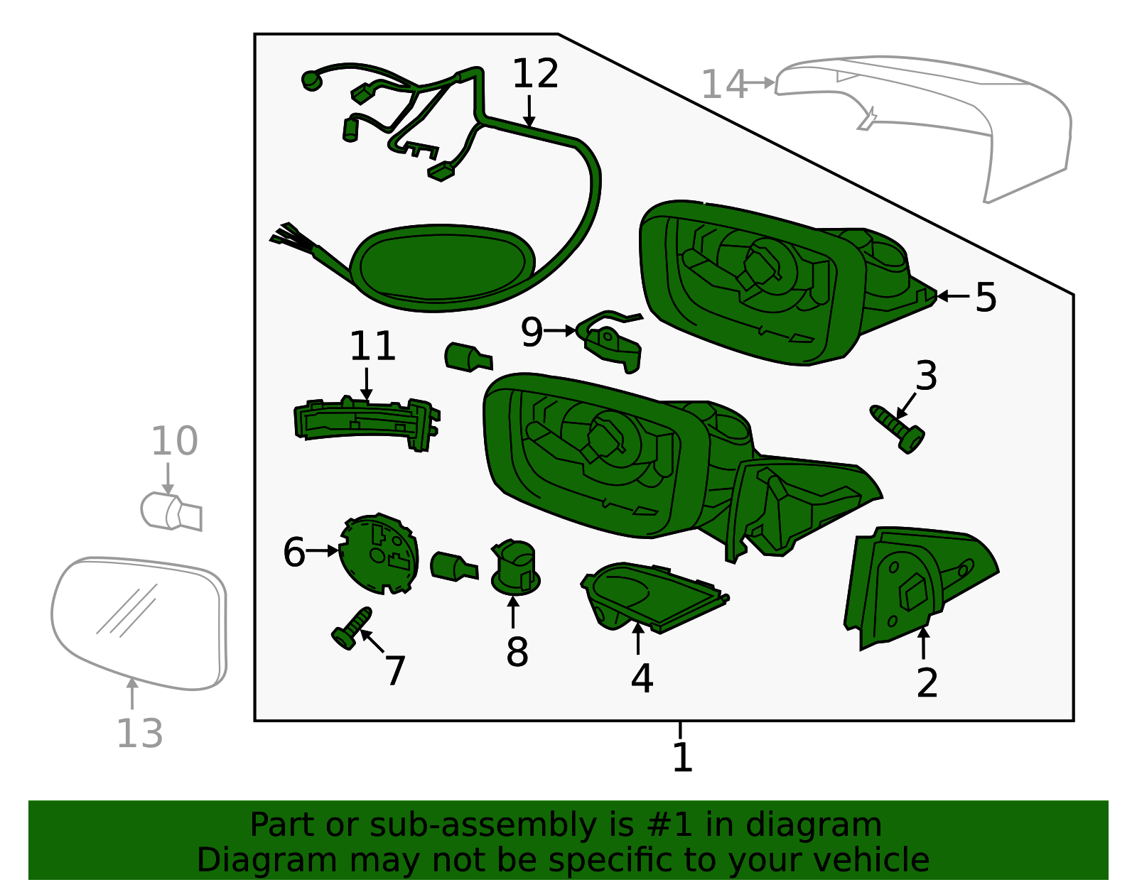 2014-2017 Volvo XC60 Mirror Assembly 31371413 | TascaParts.com