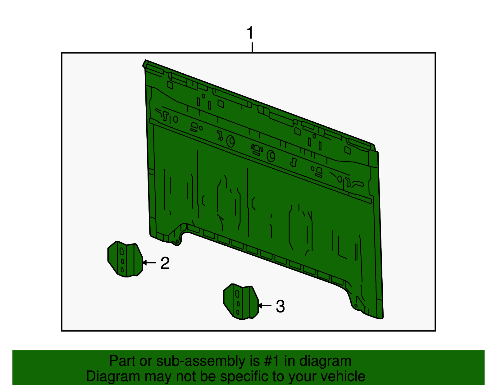 2006-2008 Isuzu Back Panel 8889805490 | Isuzu Parts Center