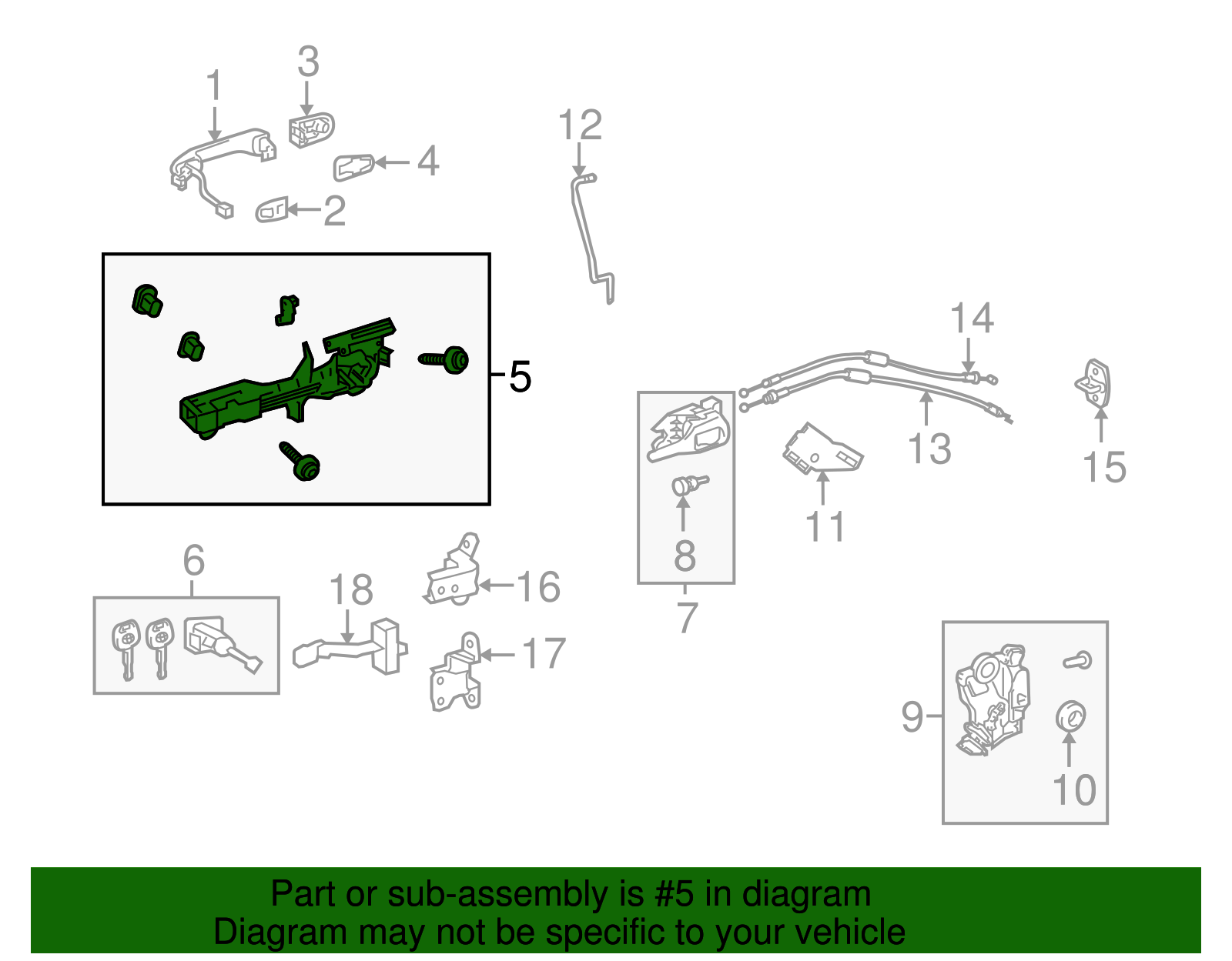 2013-2019 Toyota 2013-2019 Toyota - Handle Base 69202-0R100 | Sparks Parts