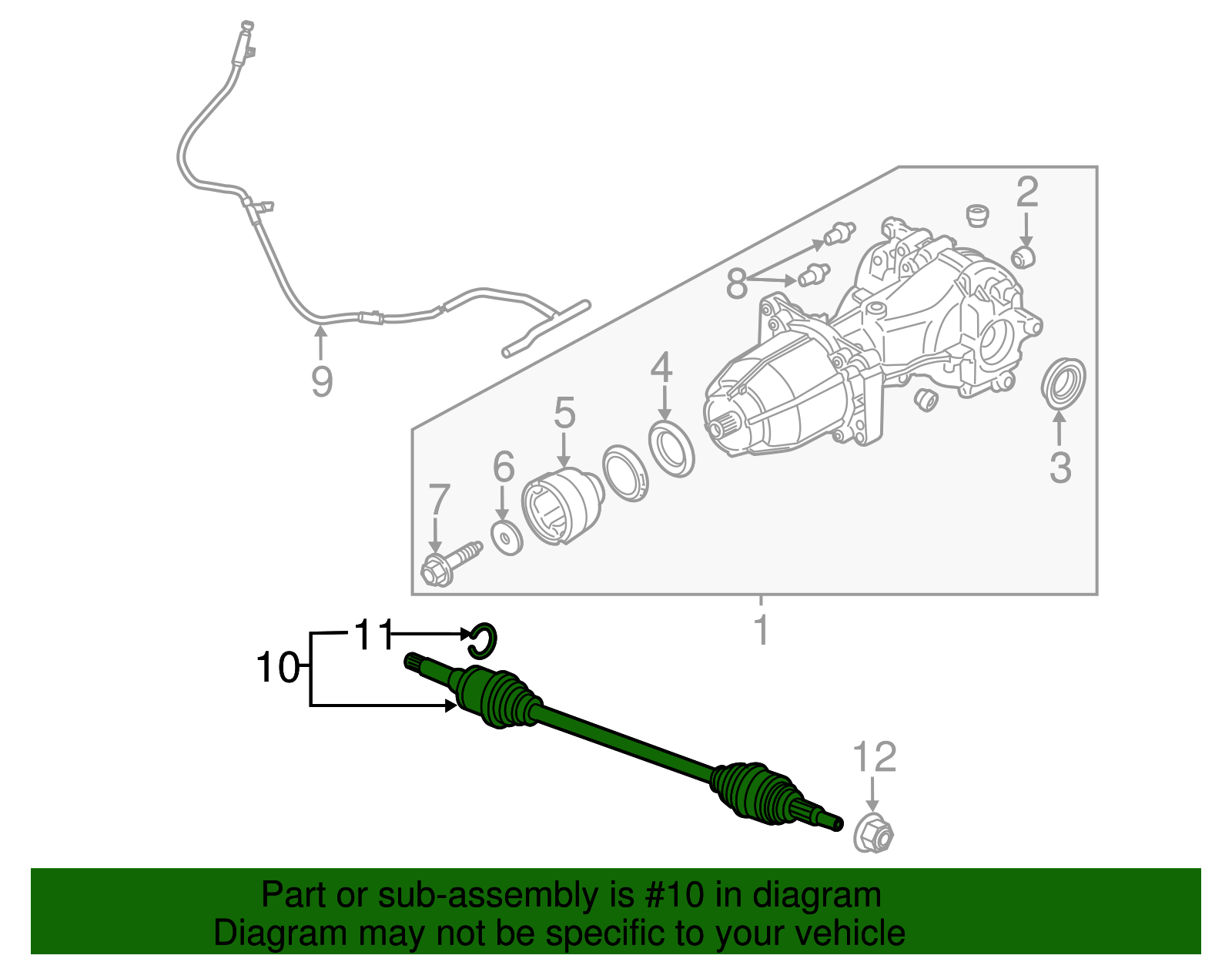 OEM Ford Axle Assembly For 2013 Ford Fusion - Part No. DG9Z-4K138-AB | Karl Kustoms OEM Parts