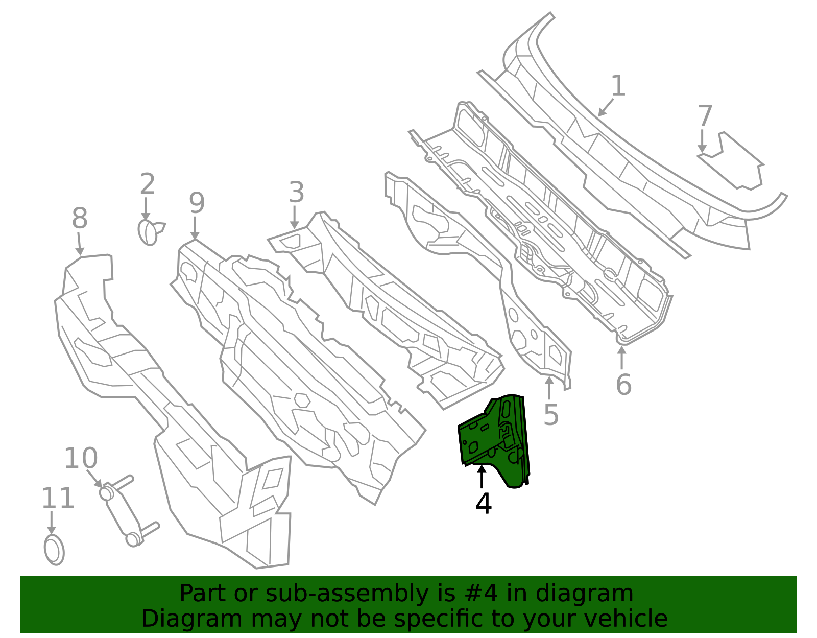 2009-2024 Mopar Cowl Side Panel, Right 68095934AF | Mopar Parts Canada