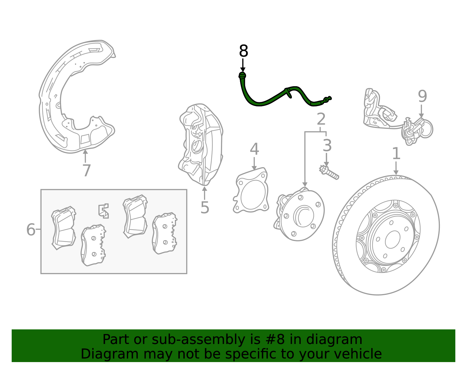 2021-2025 Toyota Mirai Brake Hose 90947-02J64 | Toyota Parts Center
