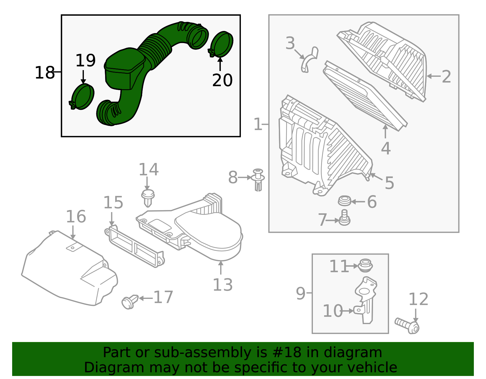 Hyundai - 28130-2W200 - Intake Hose - 2013-2016 Hyundai Santa Fe Sport ...