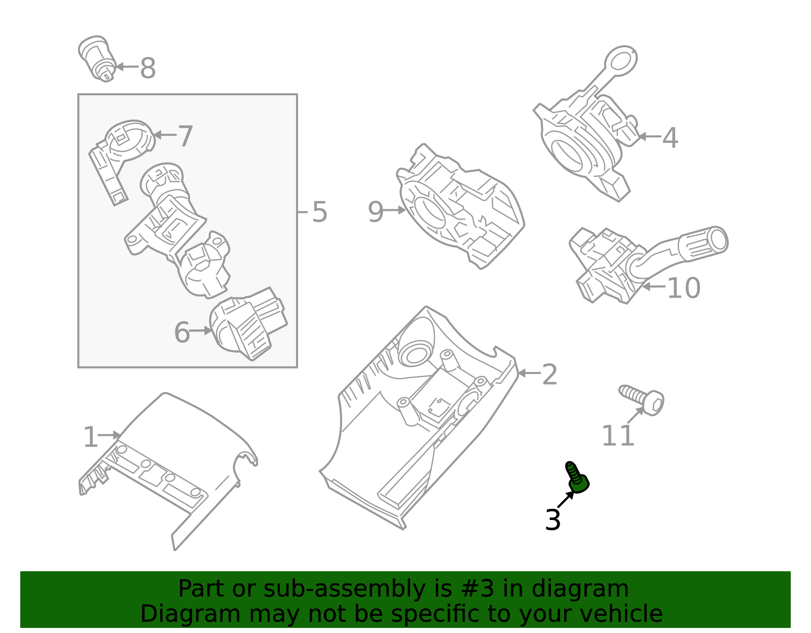 2010-2023 Ford Column Housing Screw W504694-S424 | OEM Parts Online