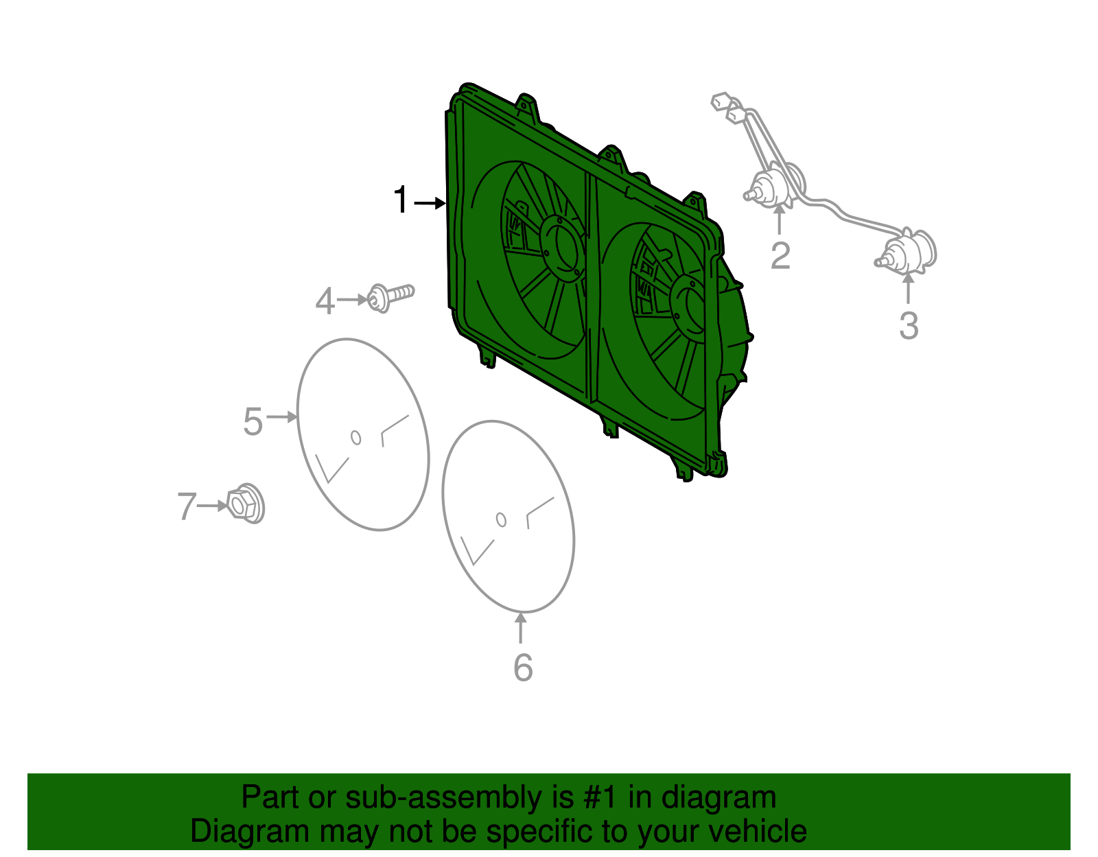 2009-2015 Toyota Fan Shroud 16711-0V010 | Toyota Parts Center