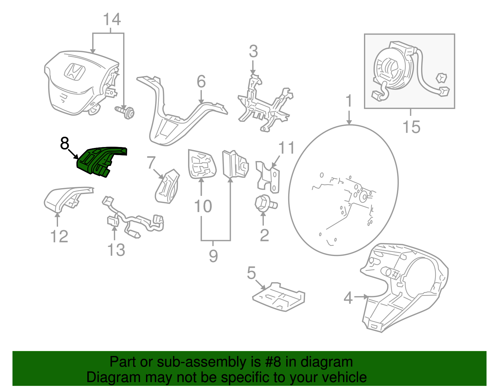 35880-SWA-A01 - 2007-2011 Honda CR-V - Switch Assembly Audio Remote ...