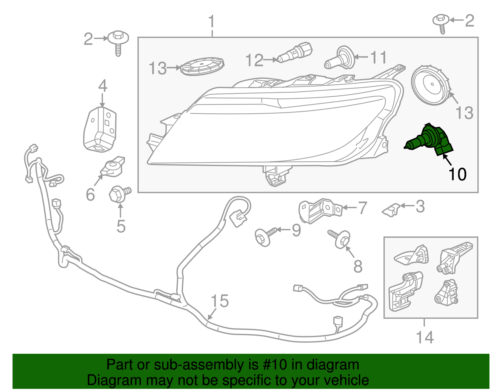 Genuine Headlight Bulb 9005 (HB3) for 2011 Saab 9-5 | Part# 1999437 ...