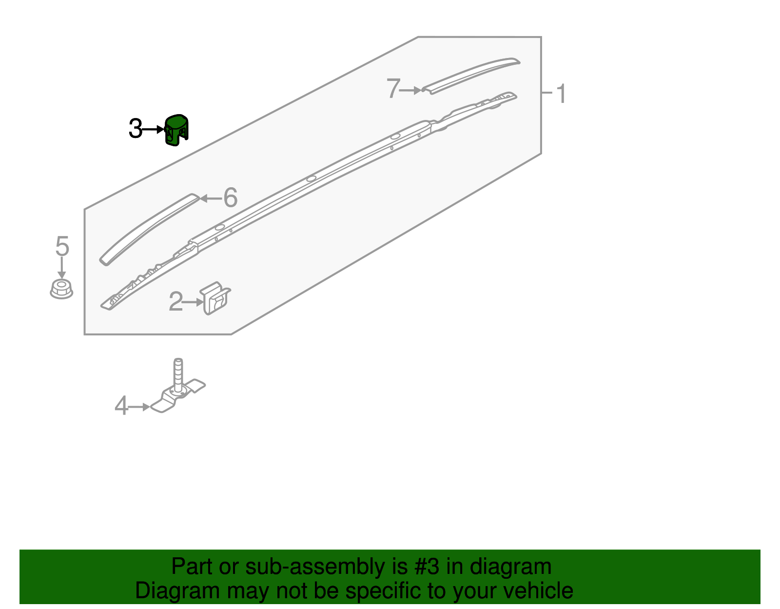 87253-3W500 - Roof Rack Hole Cover 2011-2016 Kia Sportage | Kia.Parts Store