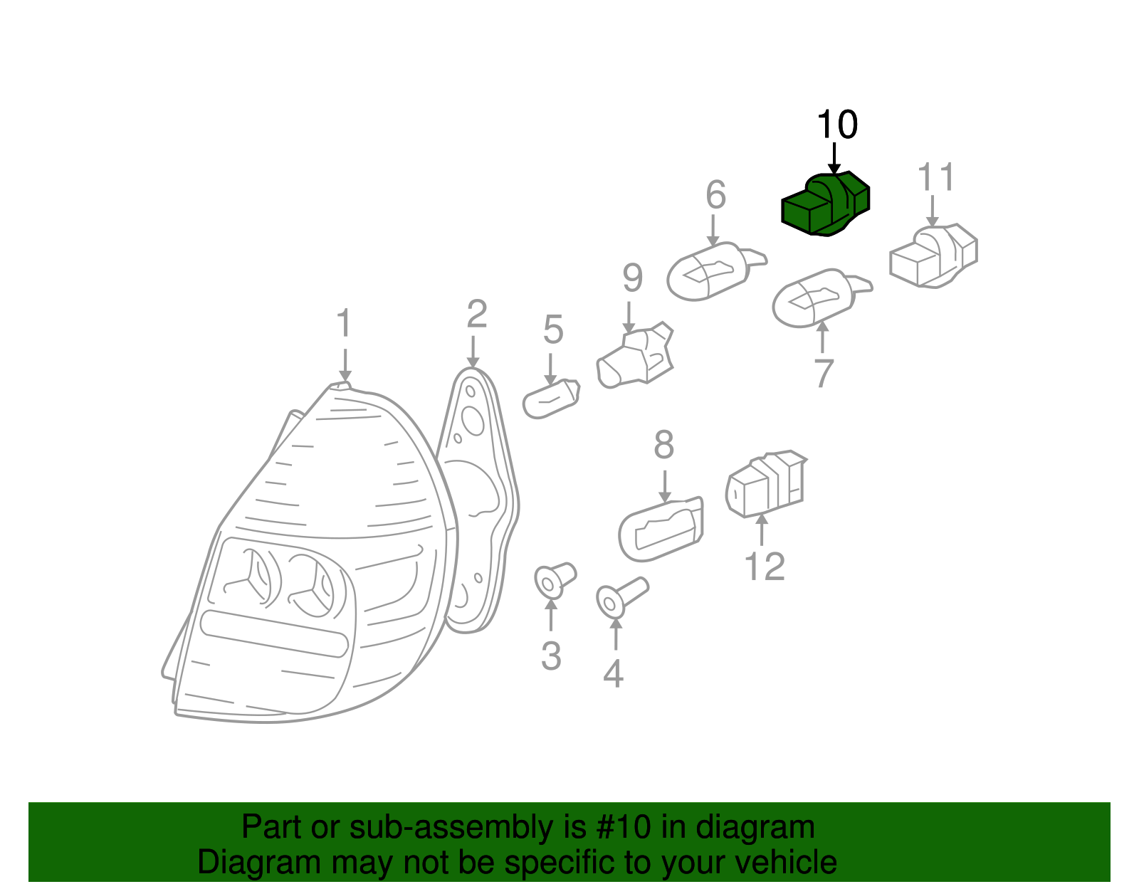 33514-SAA-003 - Socket (T20W S3) - 2007 2008 Honda Fit | Genuine Honda ...