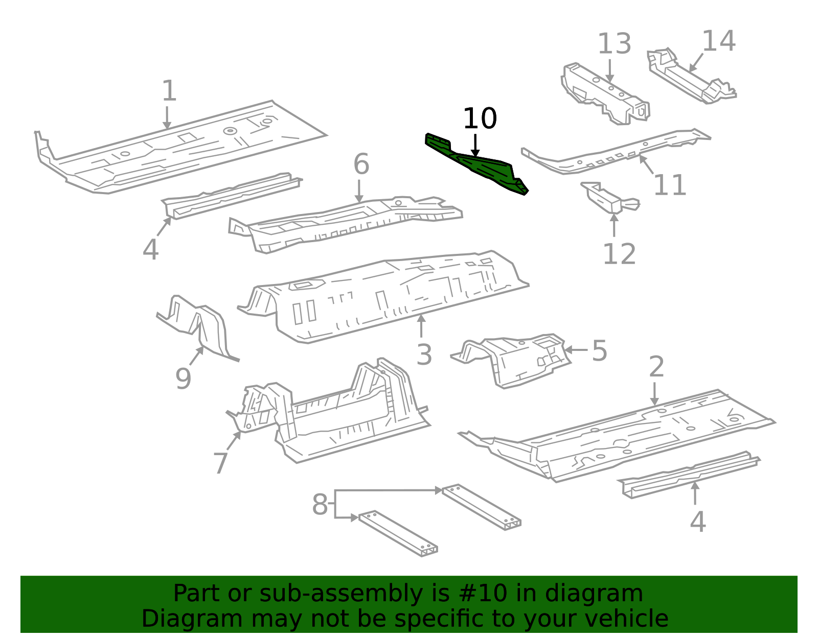 55108-47010 - High-Quality Floor Pan Reinforcement Brace for AutoNation ...
