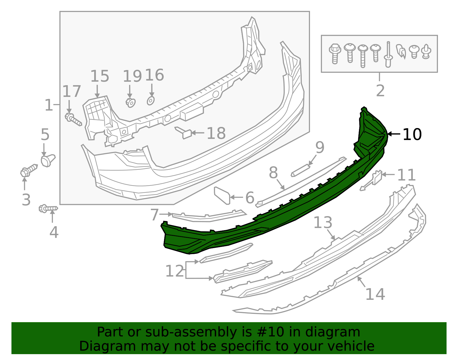 83A-807-521-A-GRU - Spoiler 2019-2024 Audi Q3 | Audi OEM Parts Guy