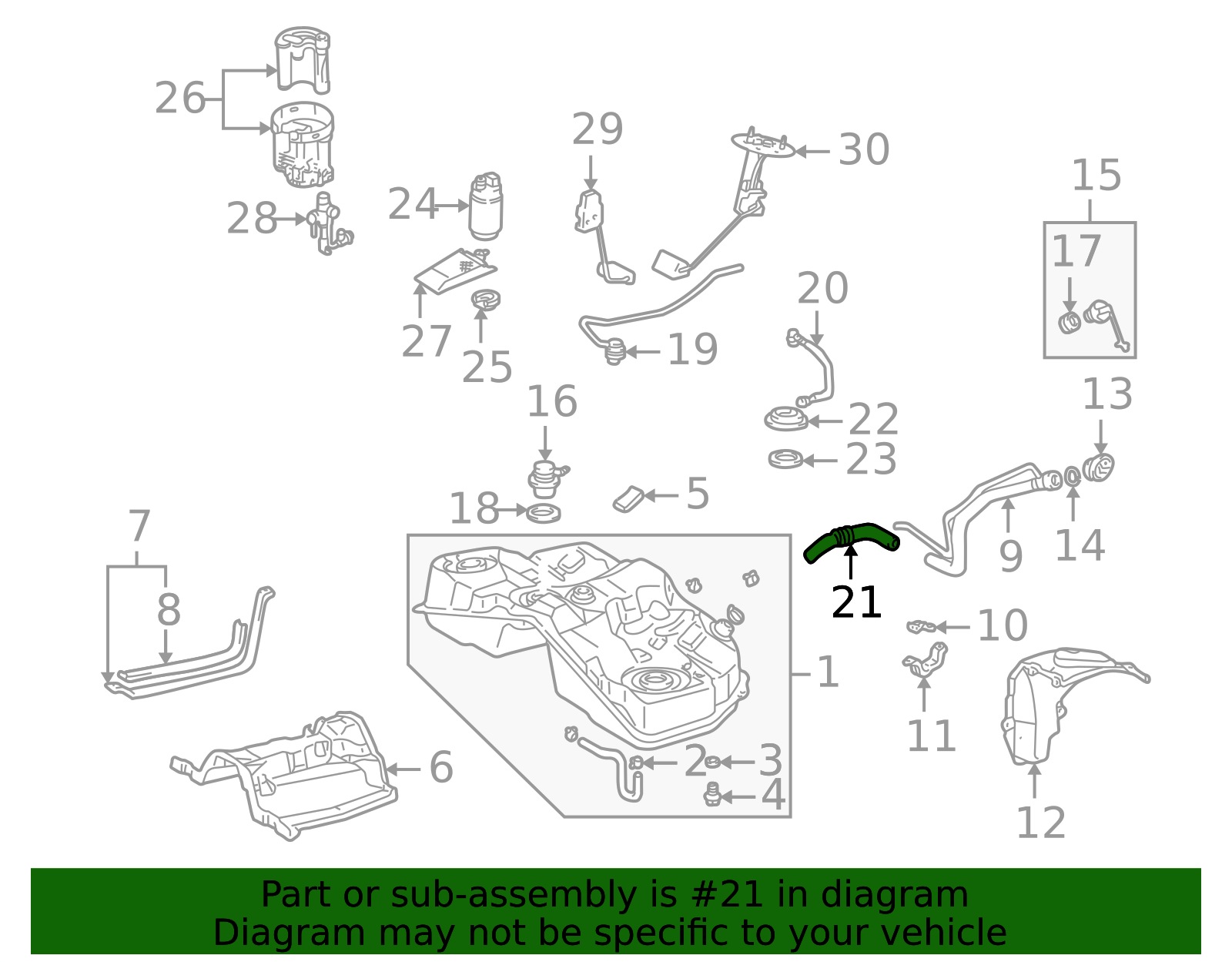 77213-53010 - High-Quality Connector Hose for 2001-2005 Lexus IS300 ...