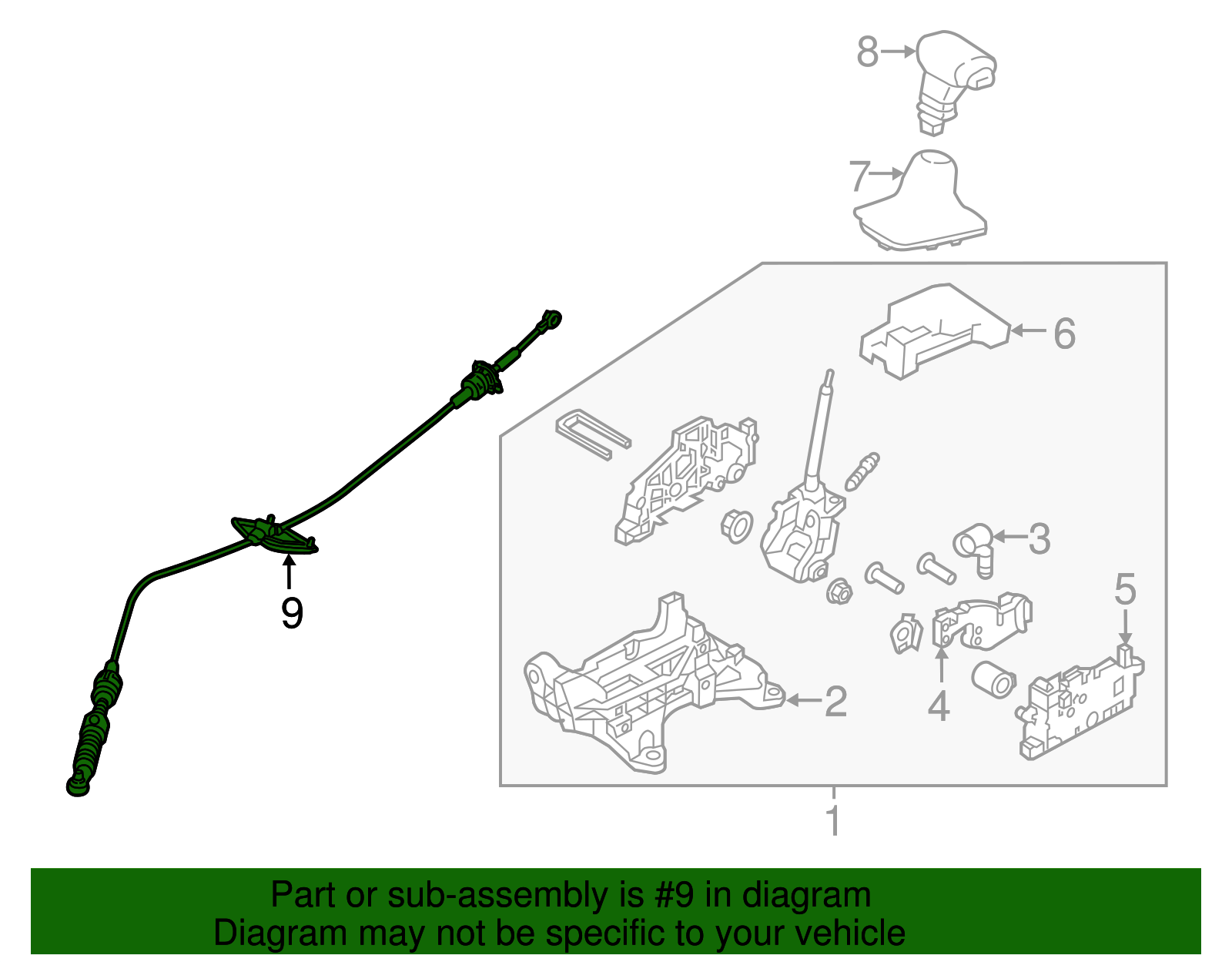 2018-2020 Kia Rio | Control Cable | 46790-H9200 | Kia Auto Parts