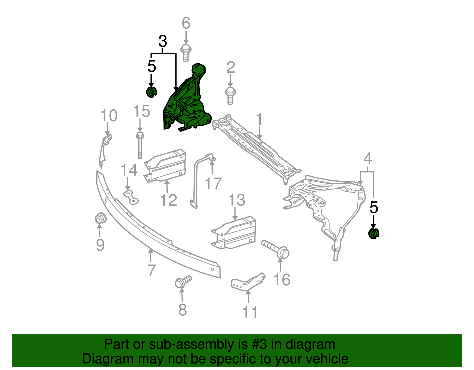 204-620-06-91 - Mount Frame 2008-2011 Mercedes-Benz C 63 AMG ...