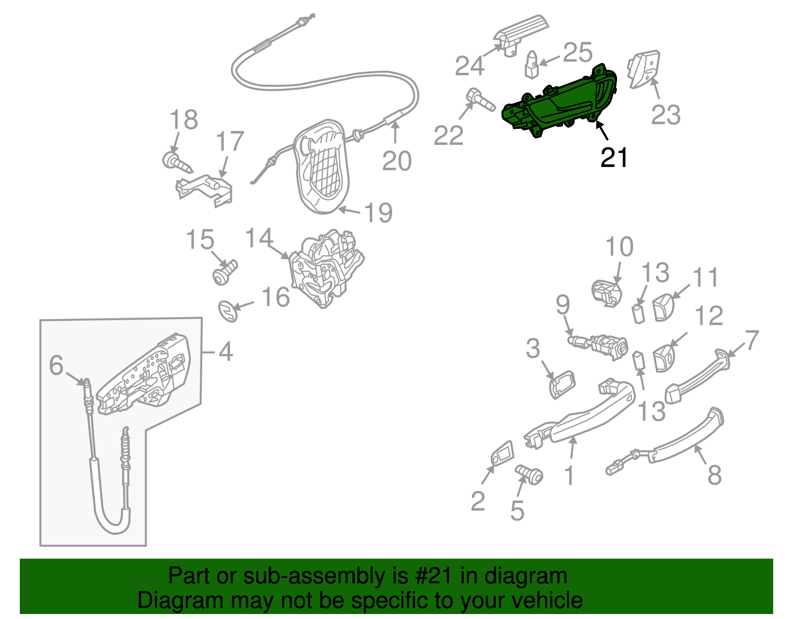 8R0-837-019-A-6PS - Handle, Inside 2009-2017 Audi | Audi OEM Parts