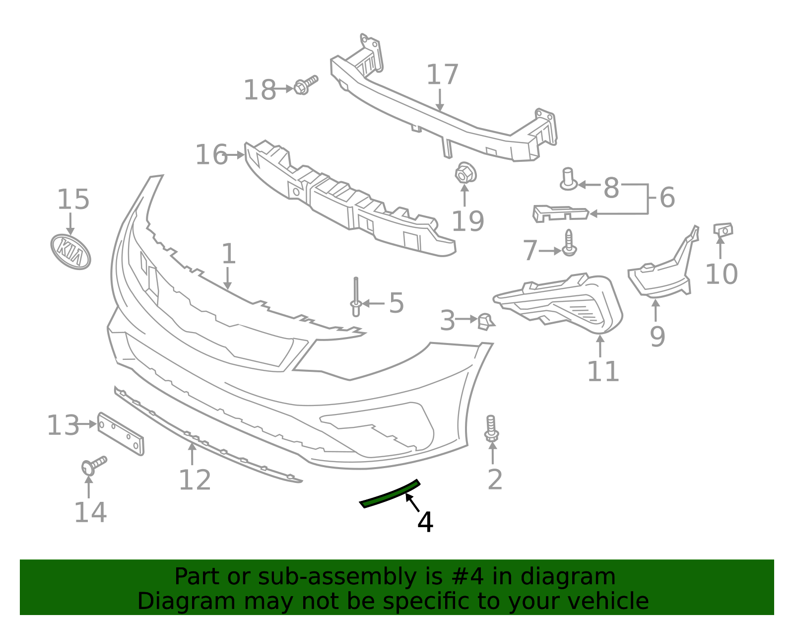Front Bracket | 86551-D5000 | Kia Auto Parts