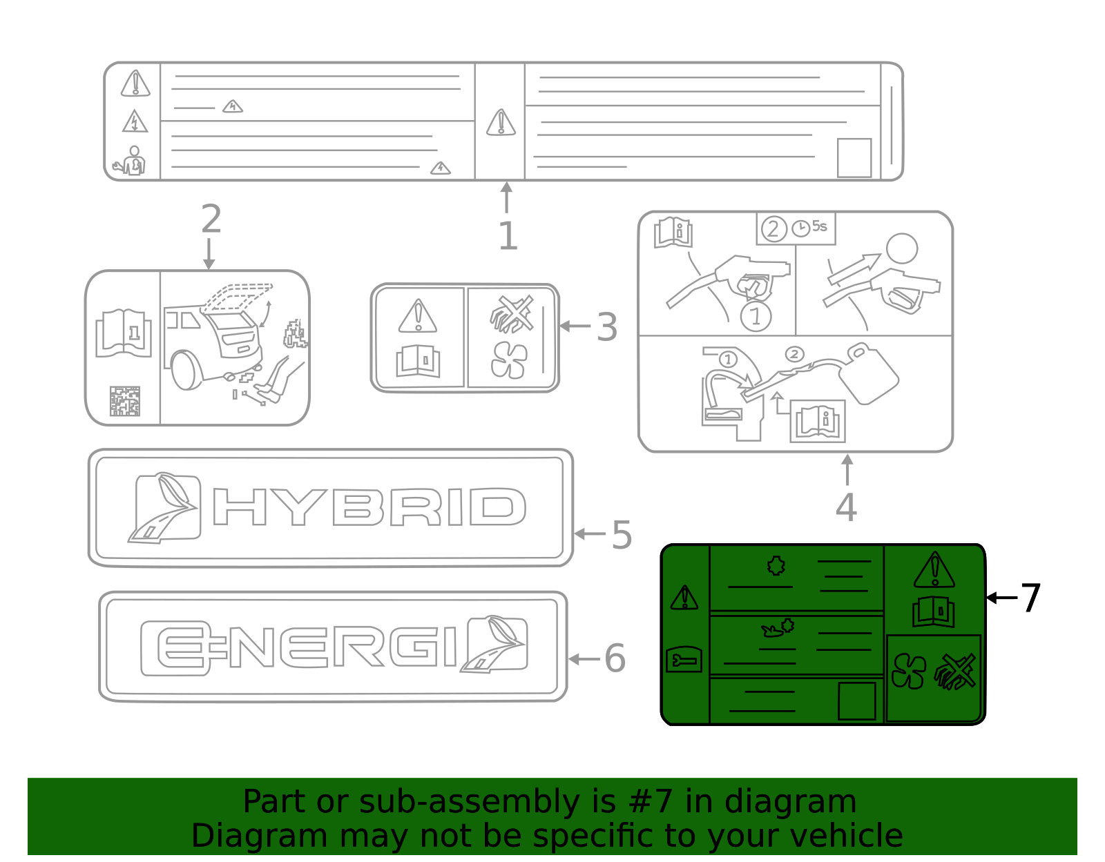 dm5z1503050a - Ford A/C System Information Label Performance Auto Parts