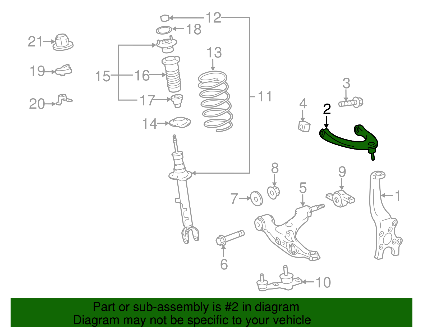 2006-2020 Lexus Upper Control Arm 48610-59065 | OEM Parts Online