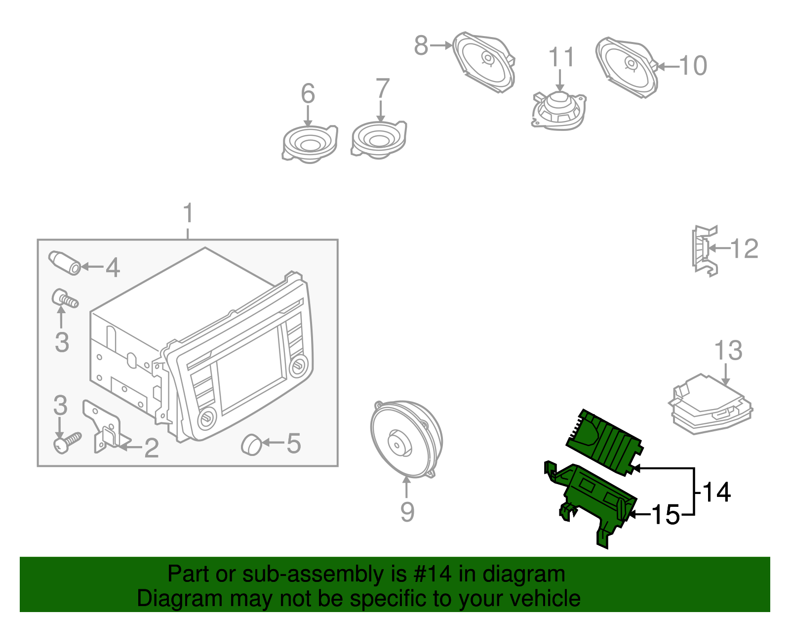 2013-2015 Mazda CX-9 Amplifier TD14-66-960A | RealMazdaParts.com