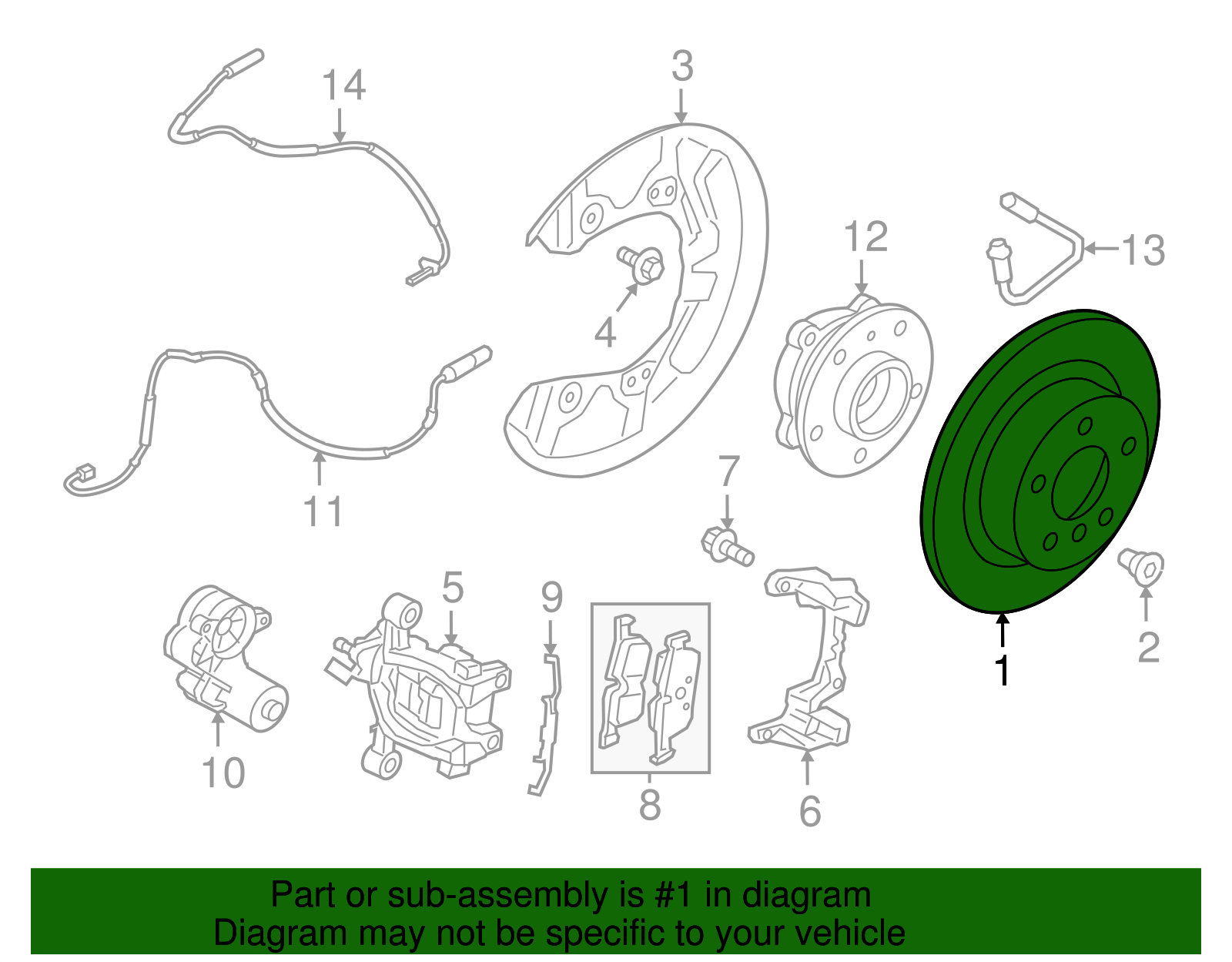 34216799367 - 2014-2021 BMW Rear Brake Rotor (34-21-6-799-367) | BMW of ...