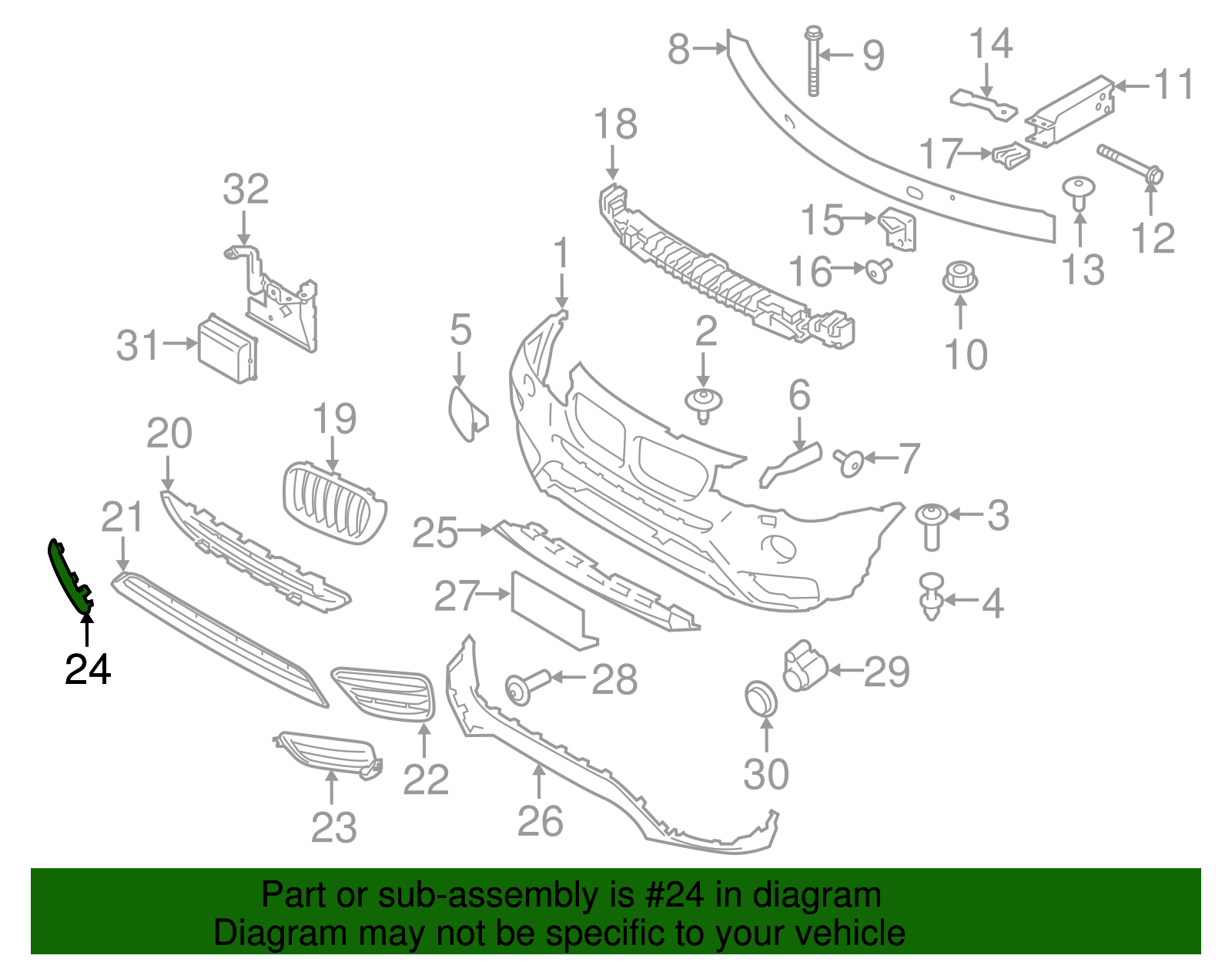 51117413924 - 2015-2018 BMW X4 Molding (51-11-7-413-924) | BMW of South ...