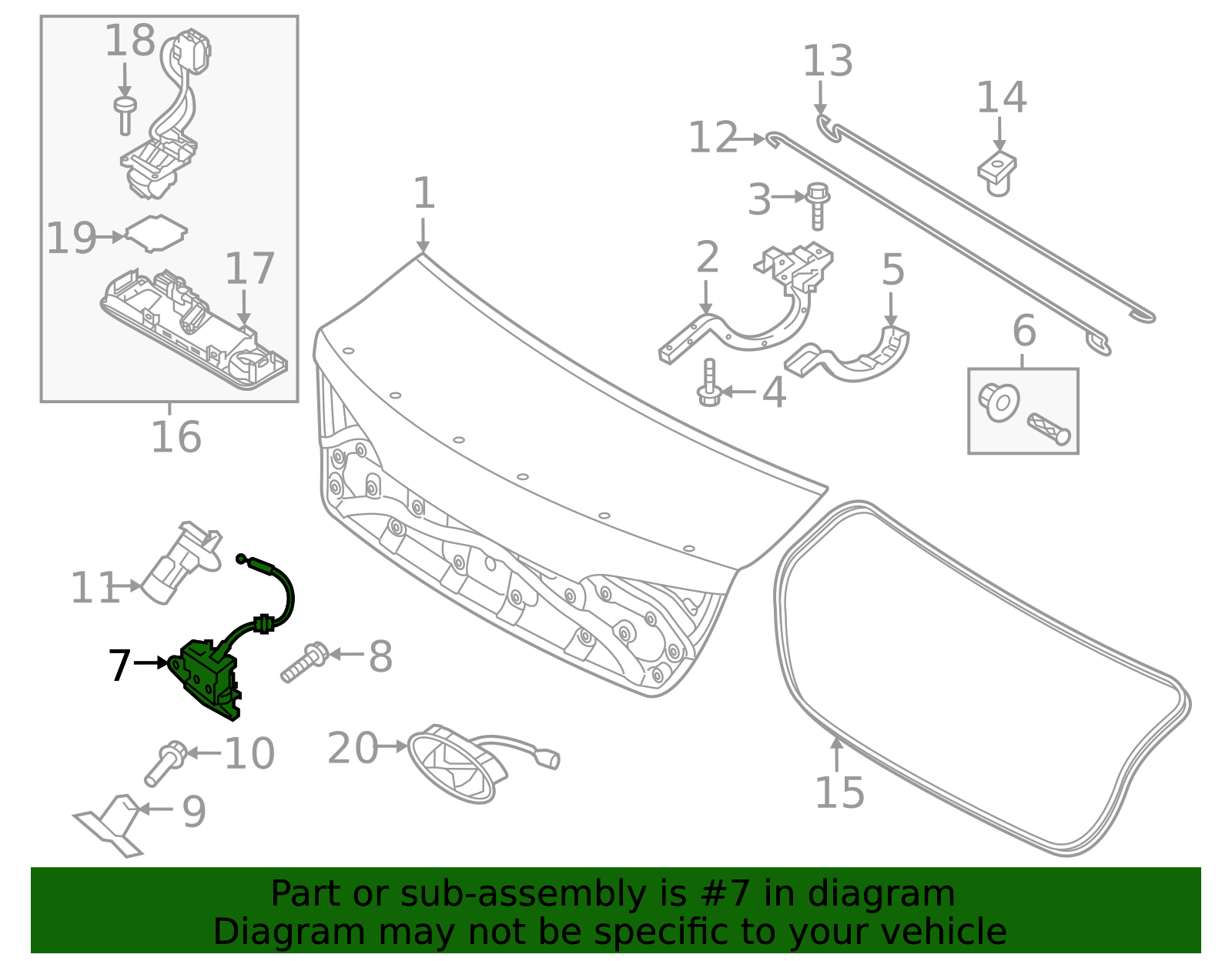 Genuine OEM Latch Assembly Part# 81230-C1010 Fits Parts Hyundai