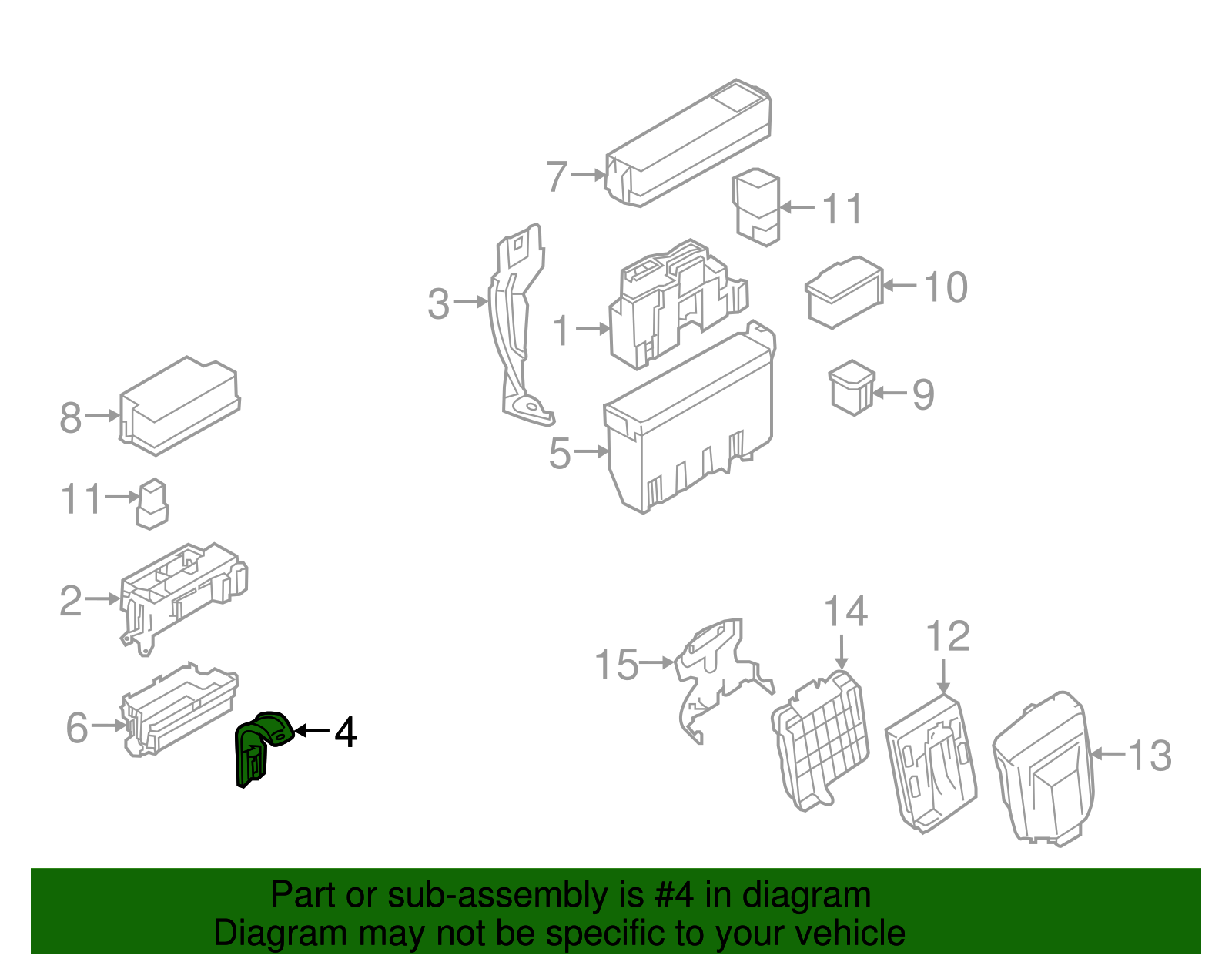 2011-2019 Infiniti Fuse & Relay Box Bracket 243891ME0A | INFINITI OF ...