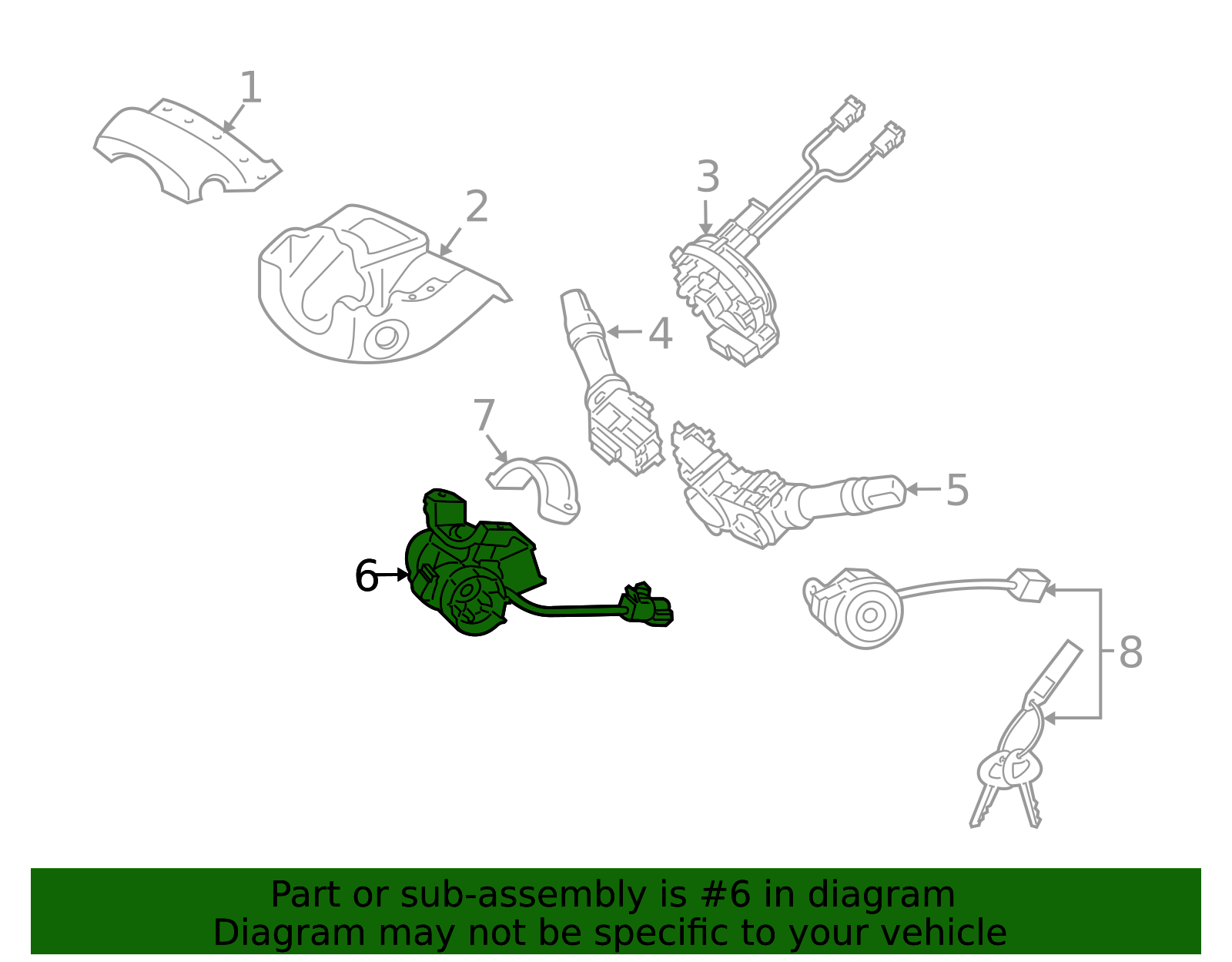Hyundai - 81910-2S010 - Ignition Assembly - 2010-2012 Hyundai Tucson ...