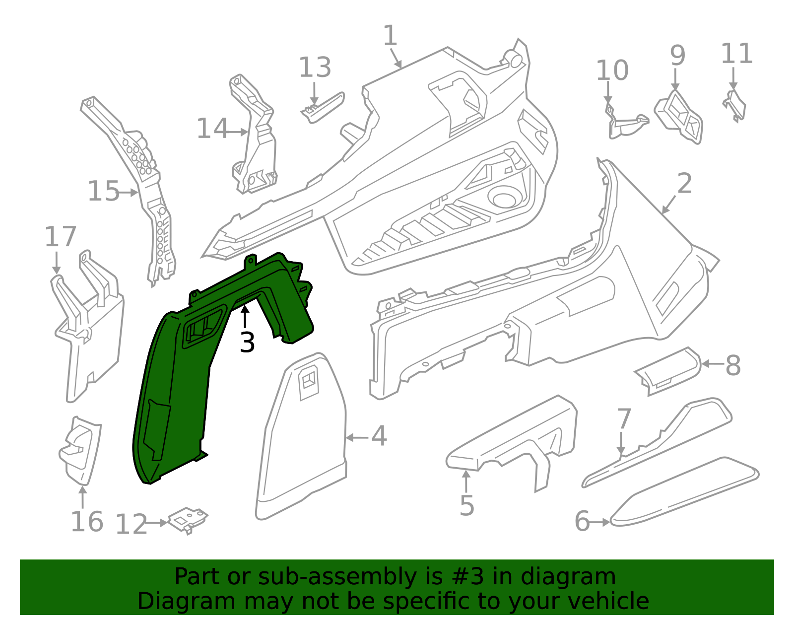 51475a01875 - 2019-2025 BMW X7 Rear Trim Panel (51-47-5-A01-875) | BMW ...